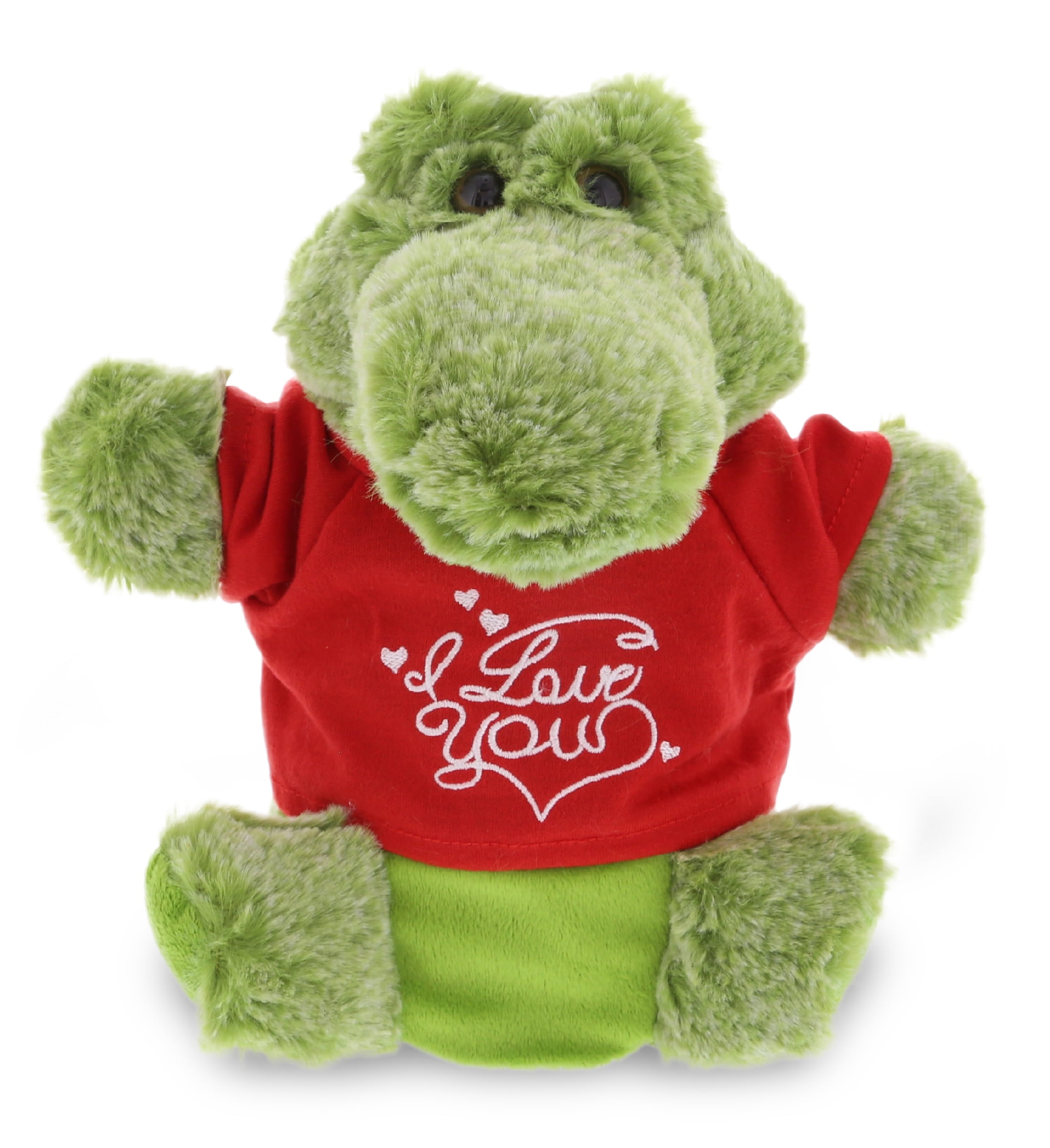 DolliBu I LOVE YOU Super Soft Plush Alligator Hand Puppet - Stuffed ...