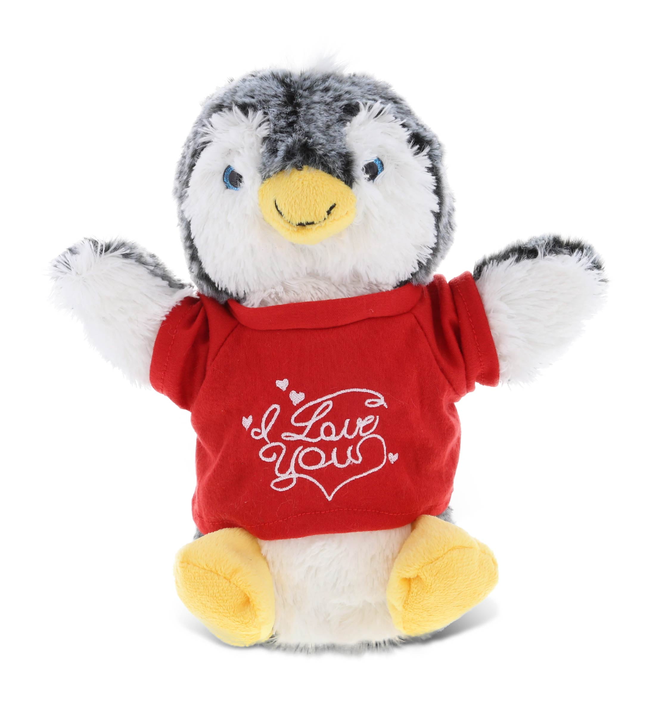 DolliBu I LOVE YOU Super Soft Plush Penguin Hand Puppet - Stuffed ...