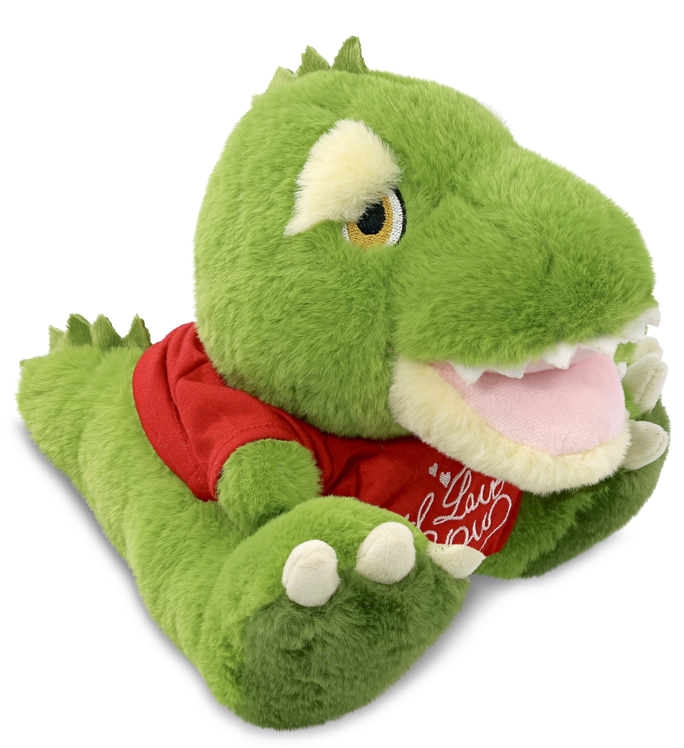DolliBu I LOVE YOU T-Rex Dinosaur Plush- Cute Dino Plush Stuffed Animal ...