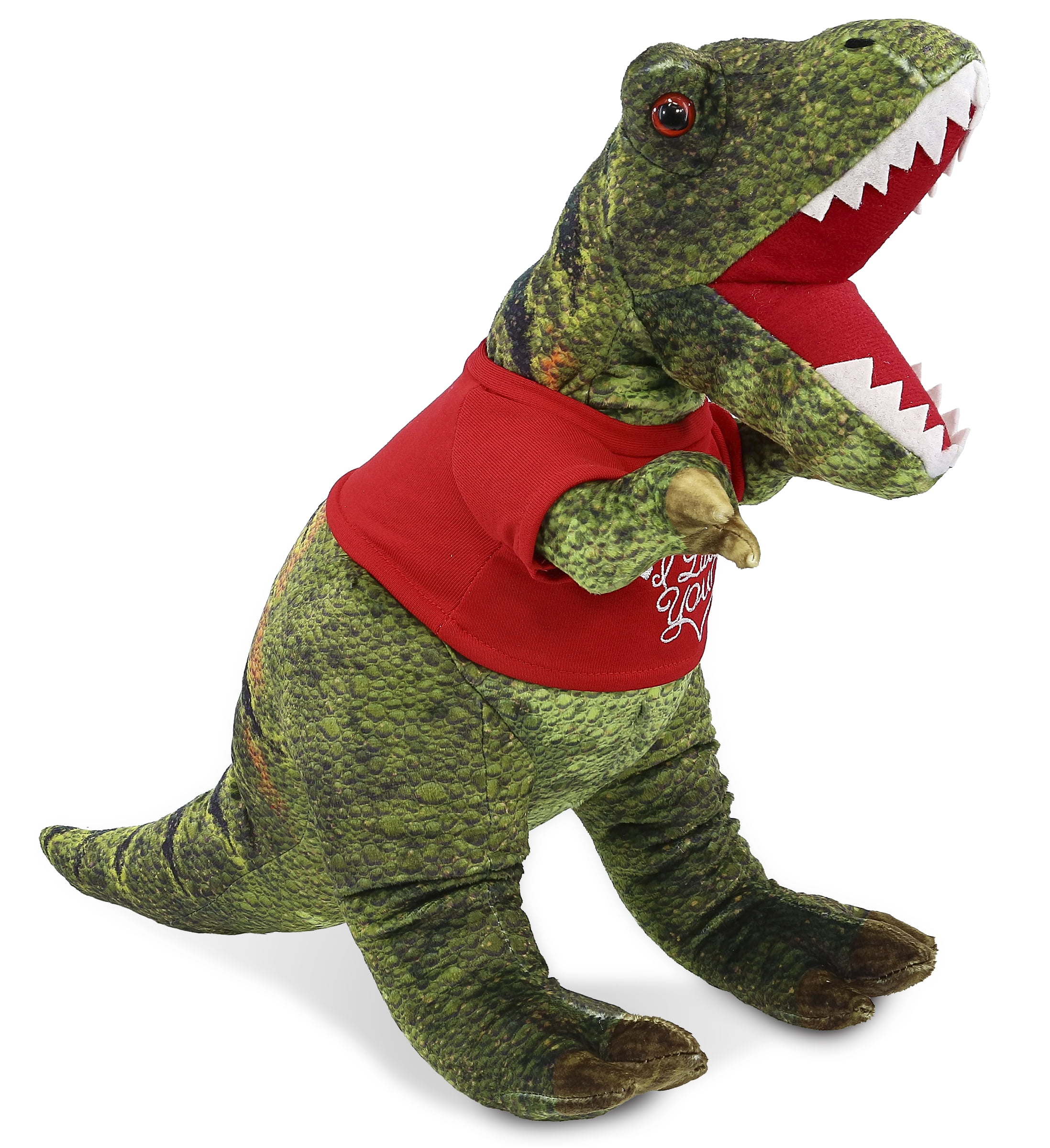 DolliBu I LOVE YOU Tyrannosaurus Rex Dinosaur Plush- Cute Dinosaur ...