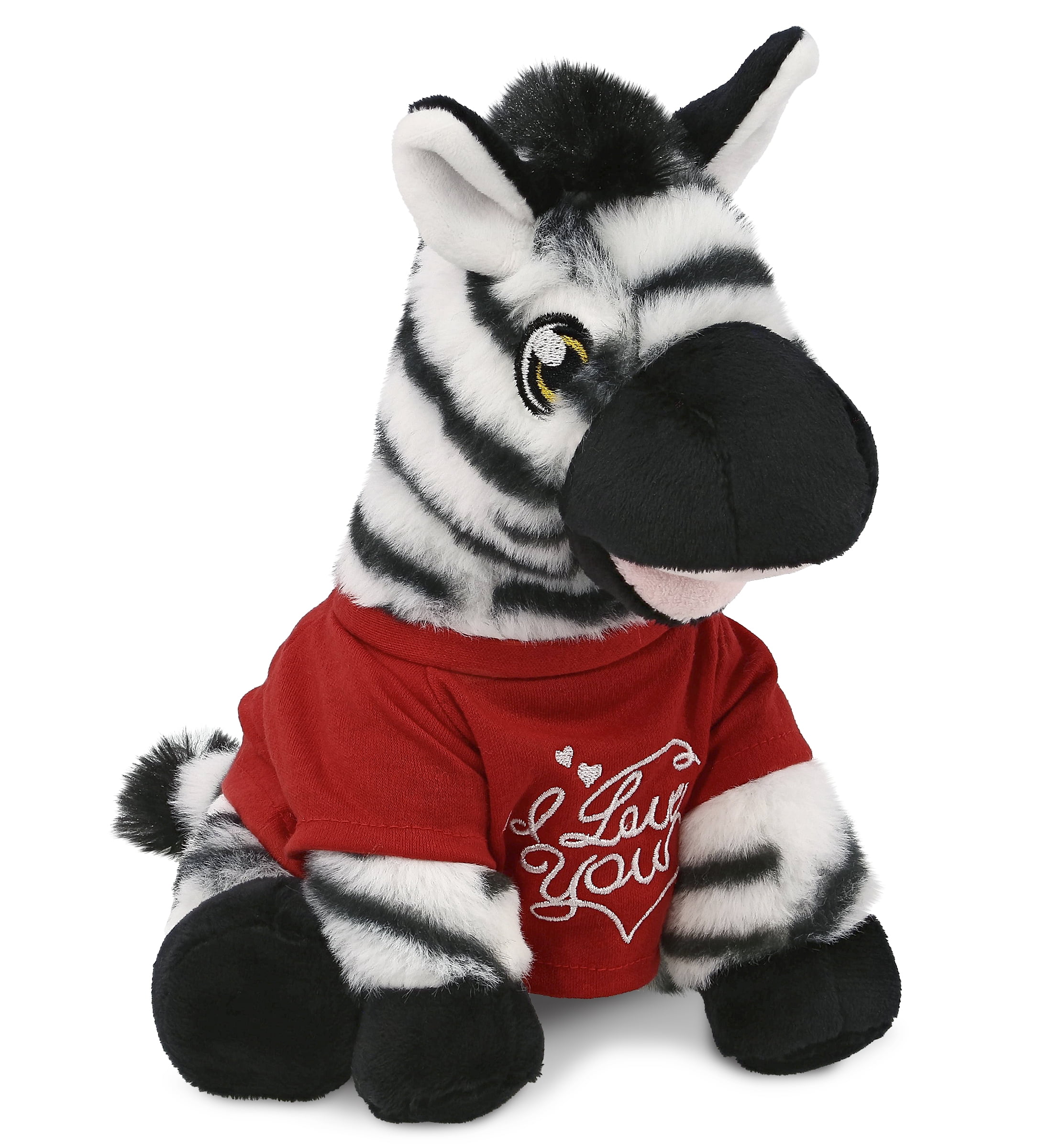 DolliBu I LOVE YOU Zebra Plush- Cute Zebra Plush Stuffed Animal with I ...