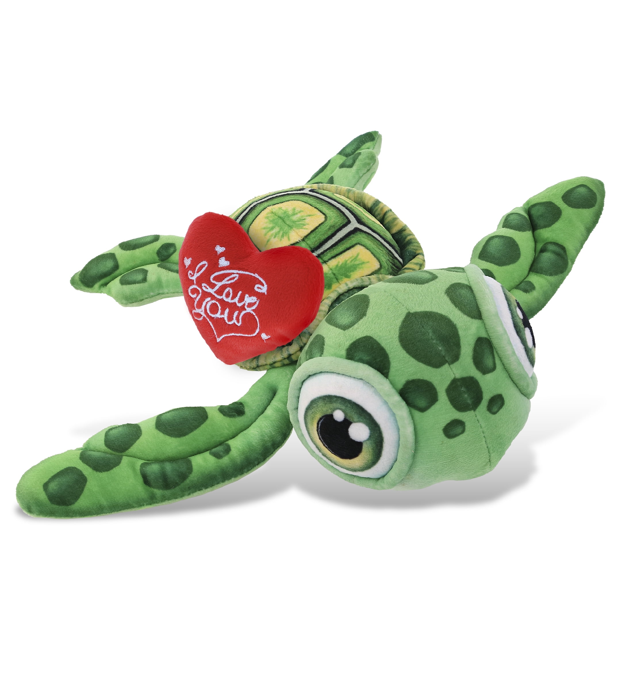 DolliBu I Love You Plush Buddies Green Sea Turtle - Cute Stuffed Animal ...