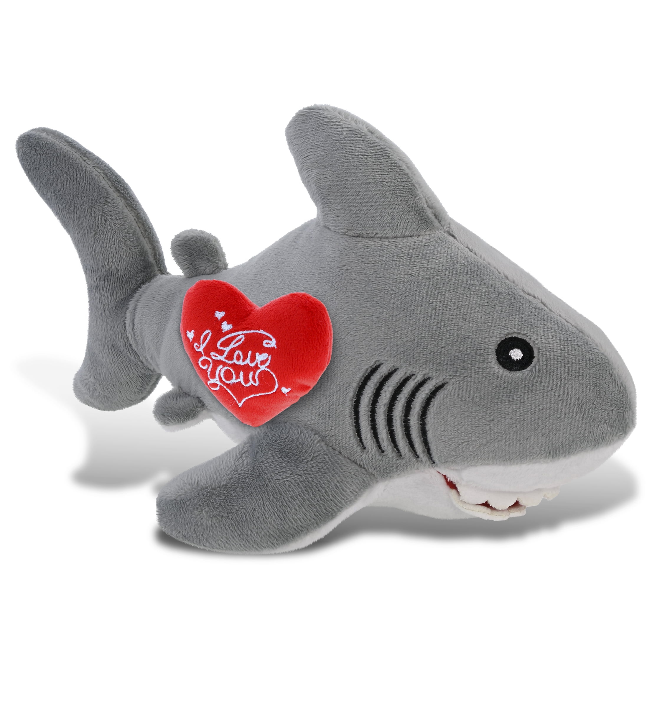 DolliBu I Love You Plush Eco-Friendly Shark - Cute Stuffed Animal Shark ...