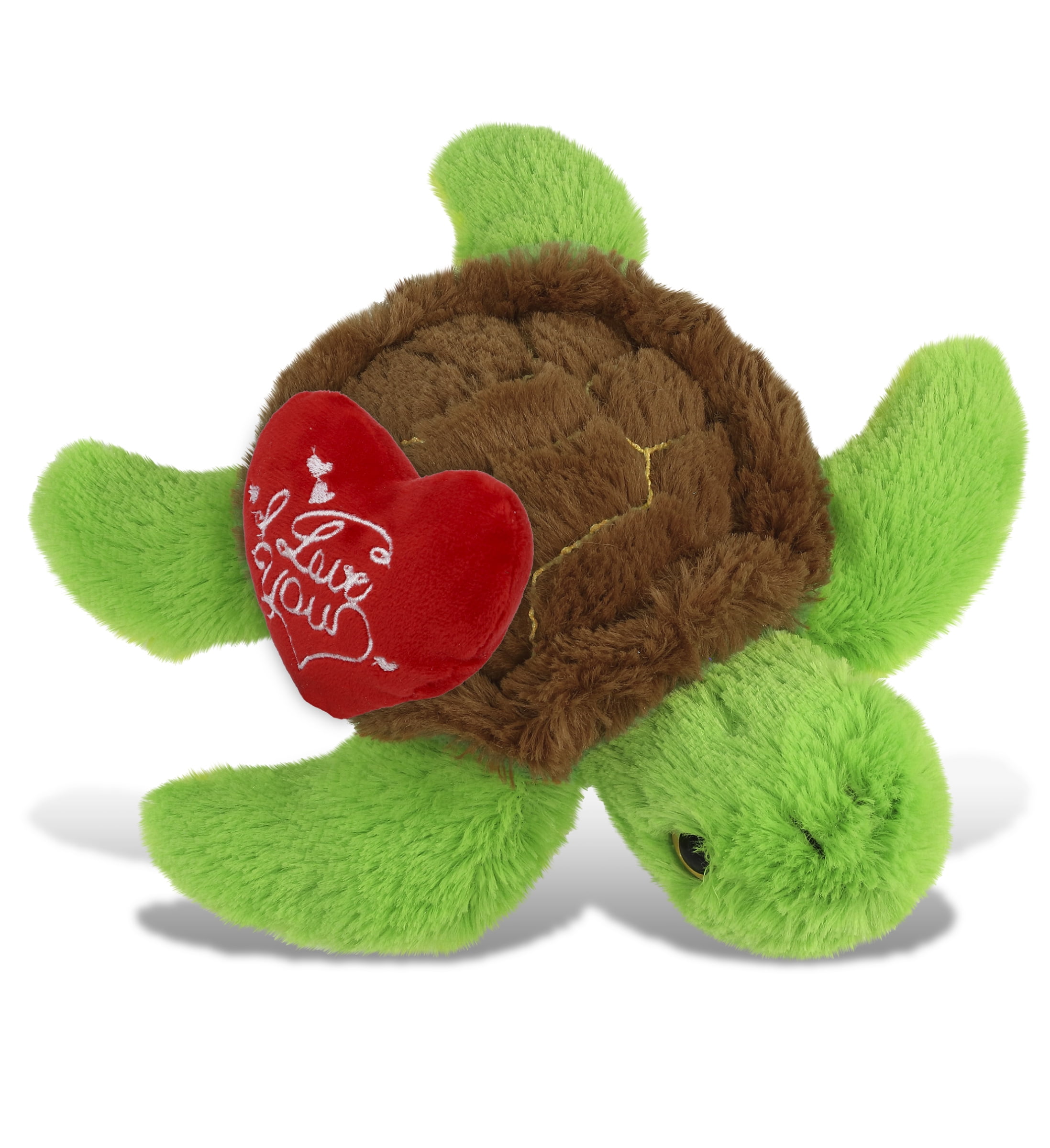 DolliBu I Love You Plush Super Soft Big Eye Sea Turtle - Cute Stuffed ...