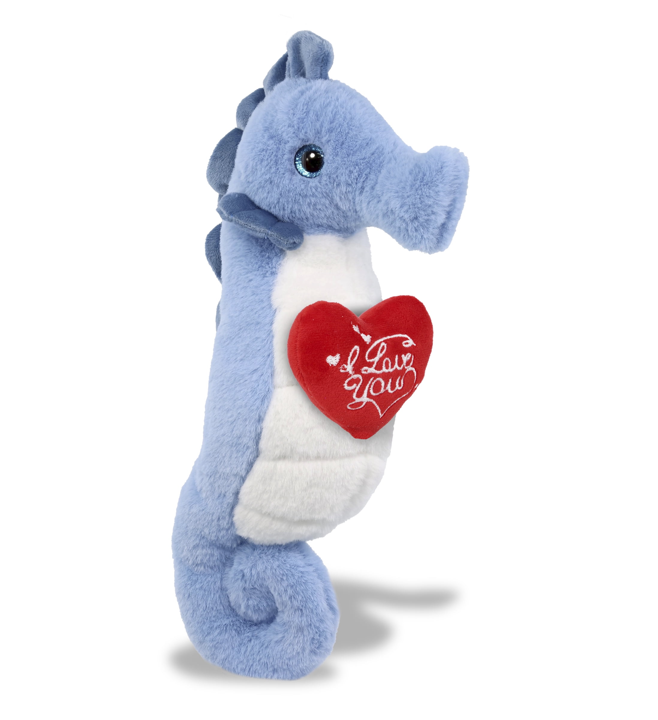 DolliBu I Love You Plush Super Soft Blue Seahorse - Cute Stuffed Animal ...