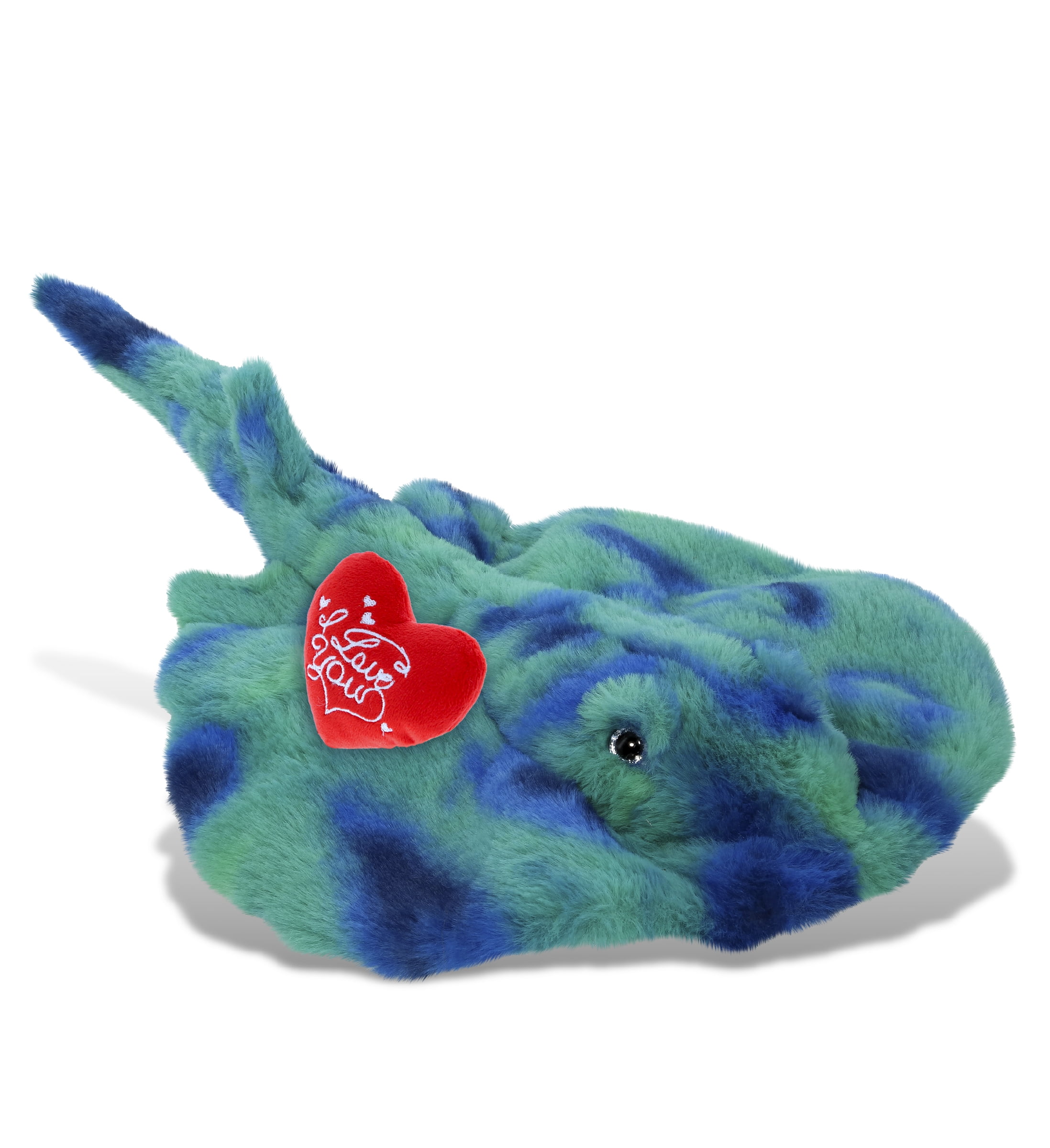 DolliBu I Love You Plush Super Soft Blue Tie-Dye Stingray - Cute ...