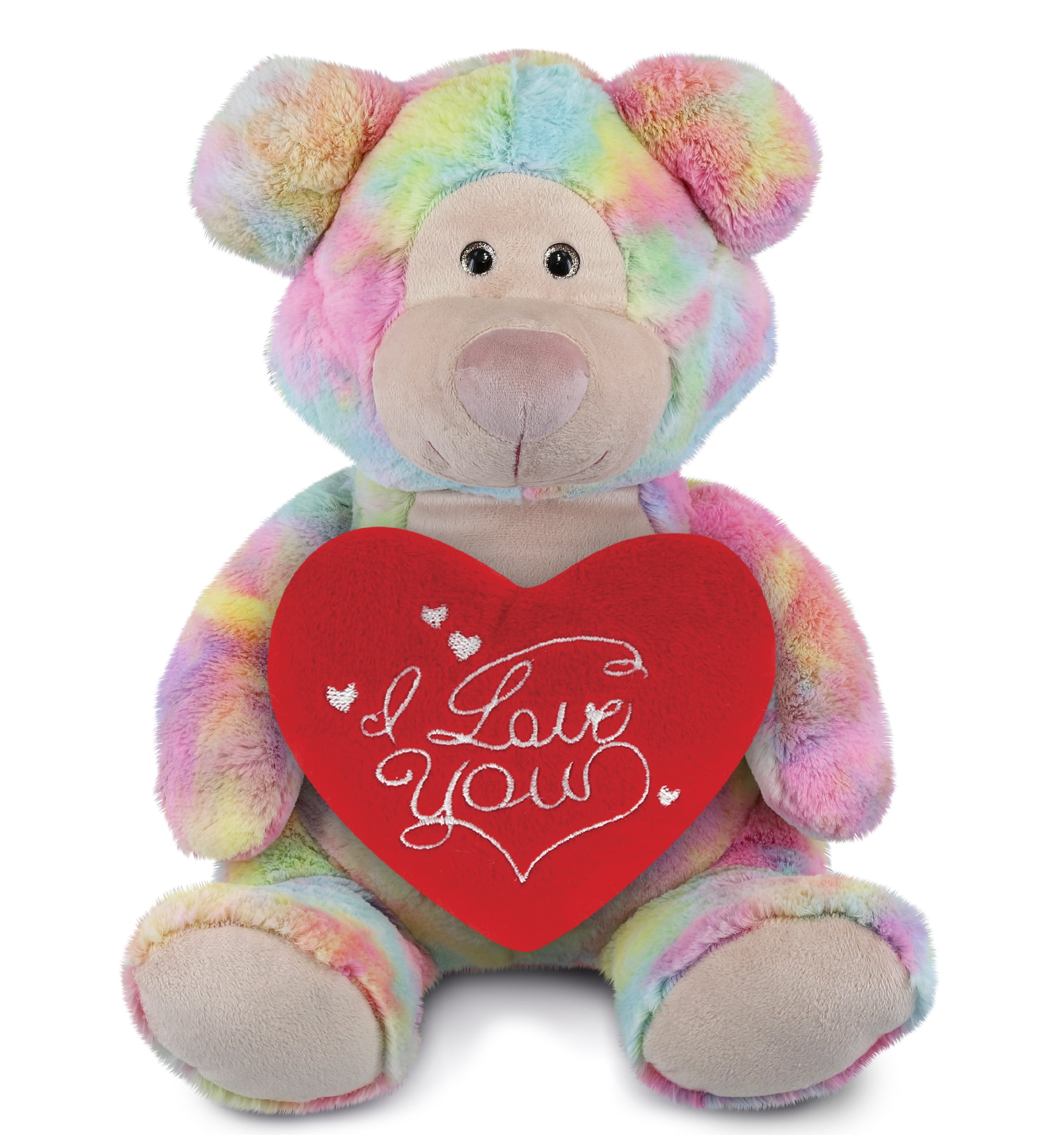 DolliBu I Love You Plush Super Soft Extra Large Rainbow Bear - Cute ...