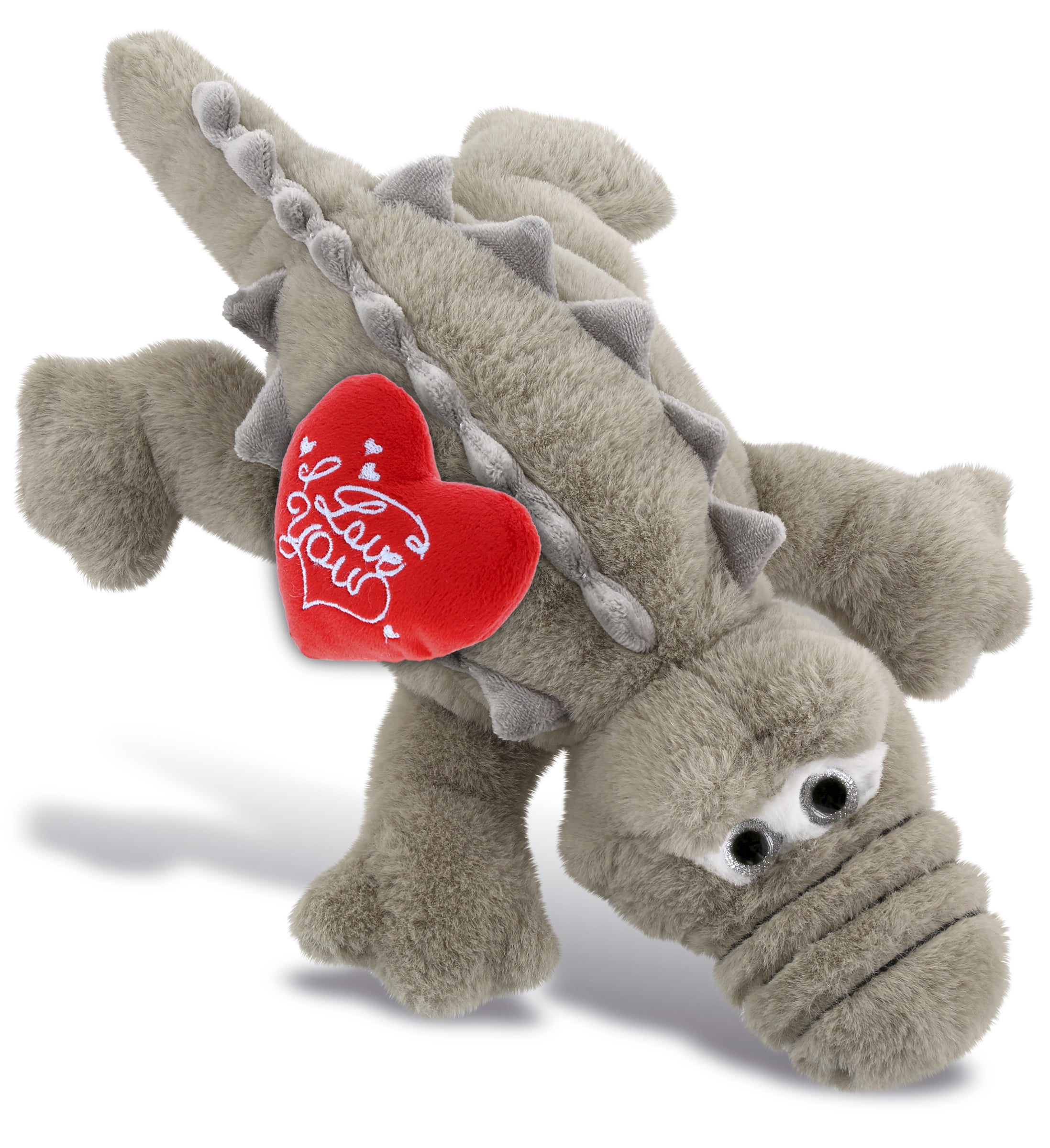 DolliBu I Love You Plush Super Soft Grey Alligator - Cute Stuffed ...
