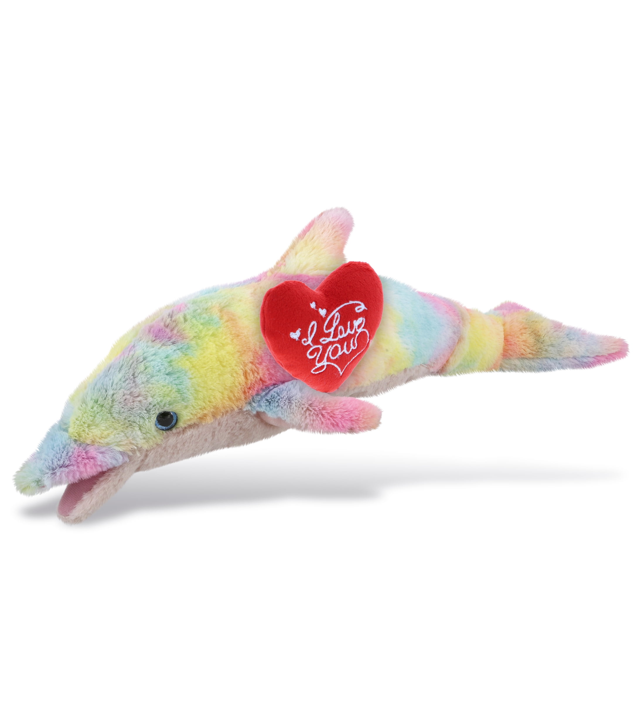 DolliBu I Love You Plush Super Soft Large Rainbow Dolphin - Cute ...