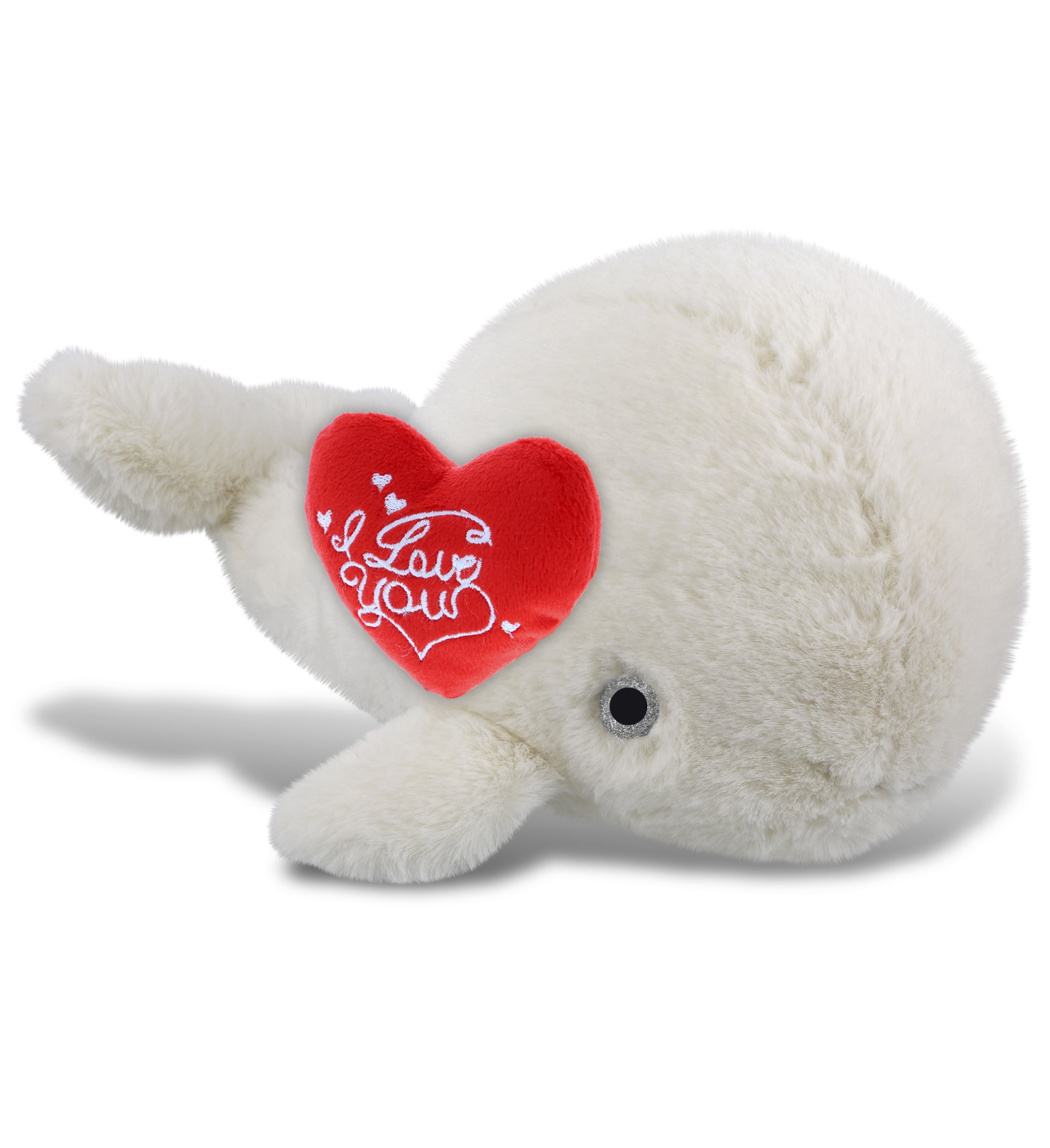 DolliBu I Love You Plush Super Soft Large White Whale - Cute Stuffed ...