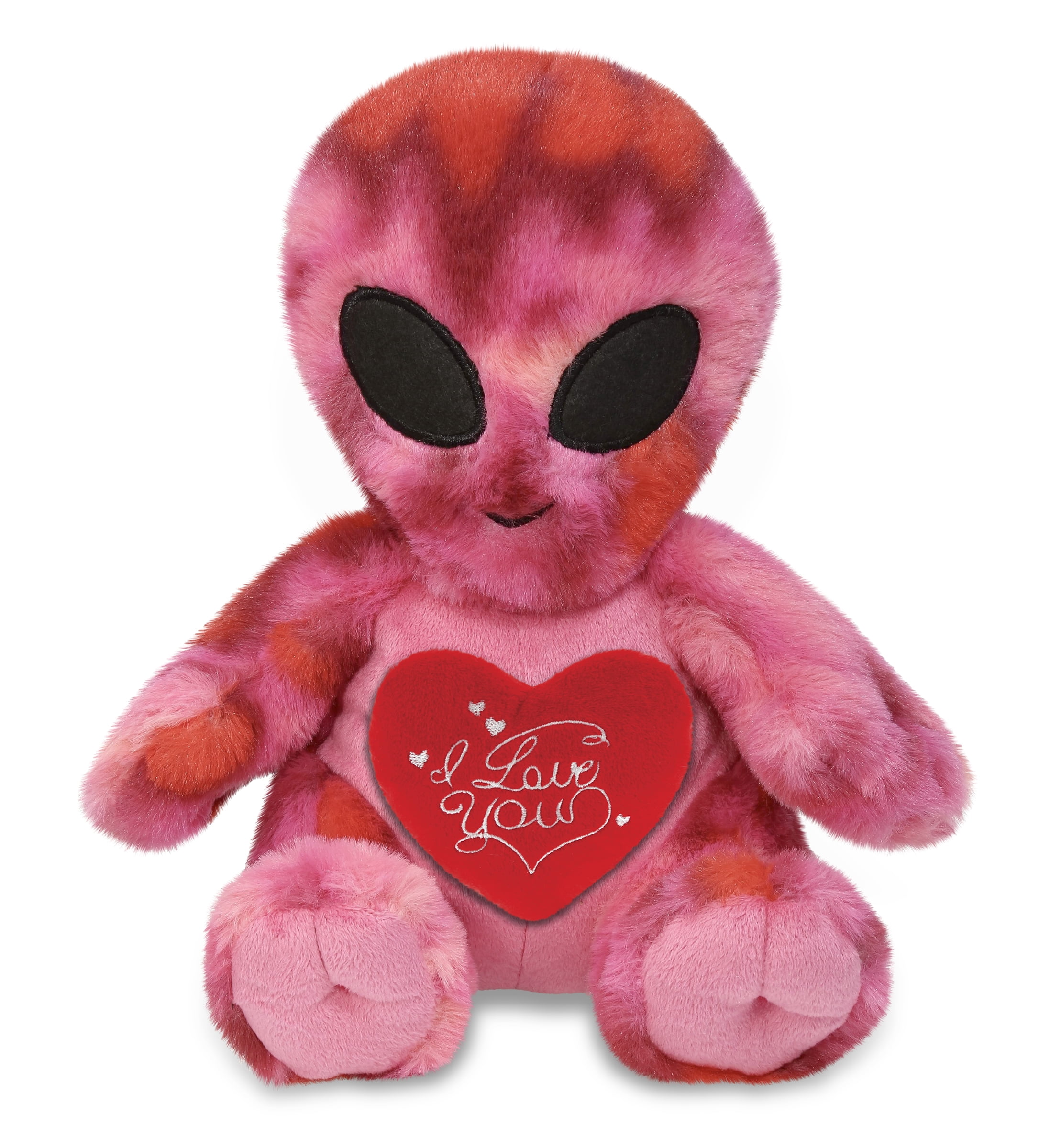DolliBu I Love You Plush Super Soft Pink Tie-Dye Alien - Cute Stuffed ...
