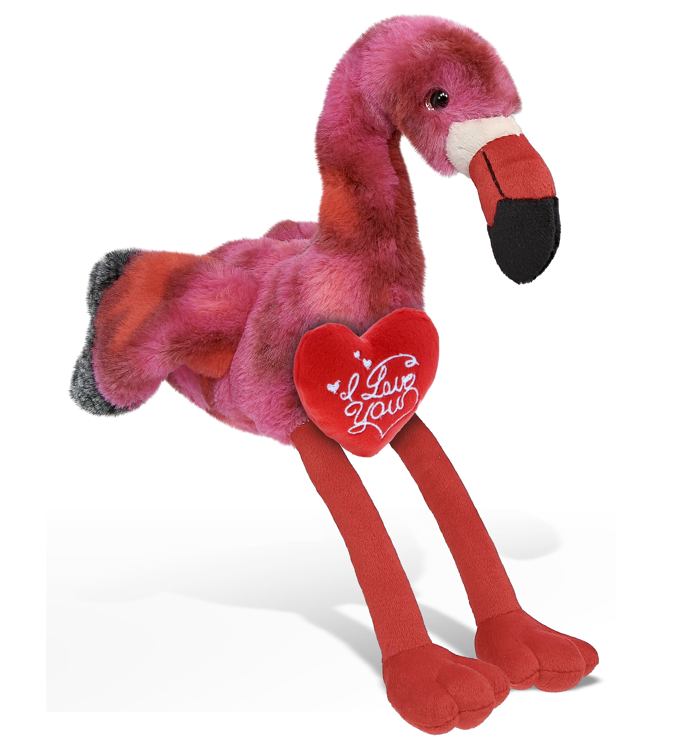 DolliBu I Love You Plush Super Soft Pink Tie-Dye Flamingo - Cute ...