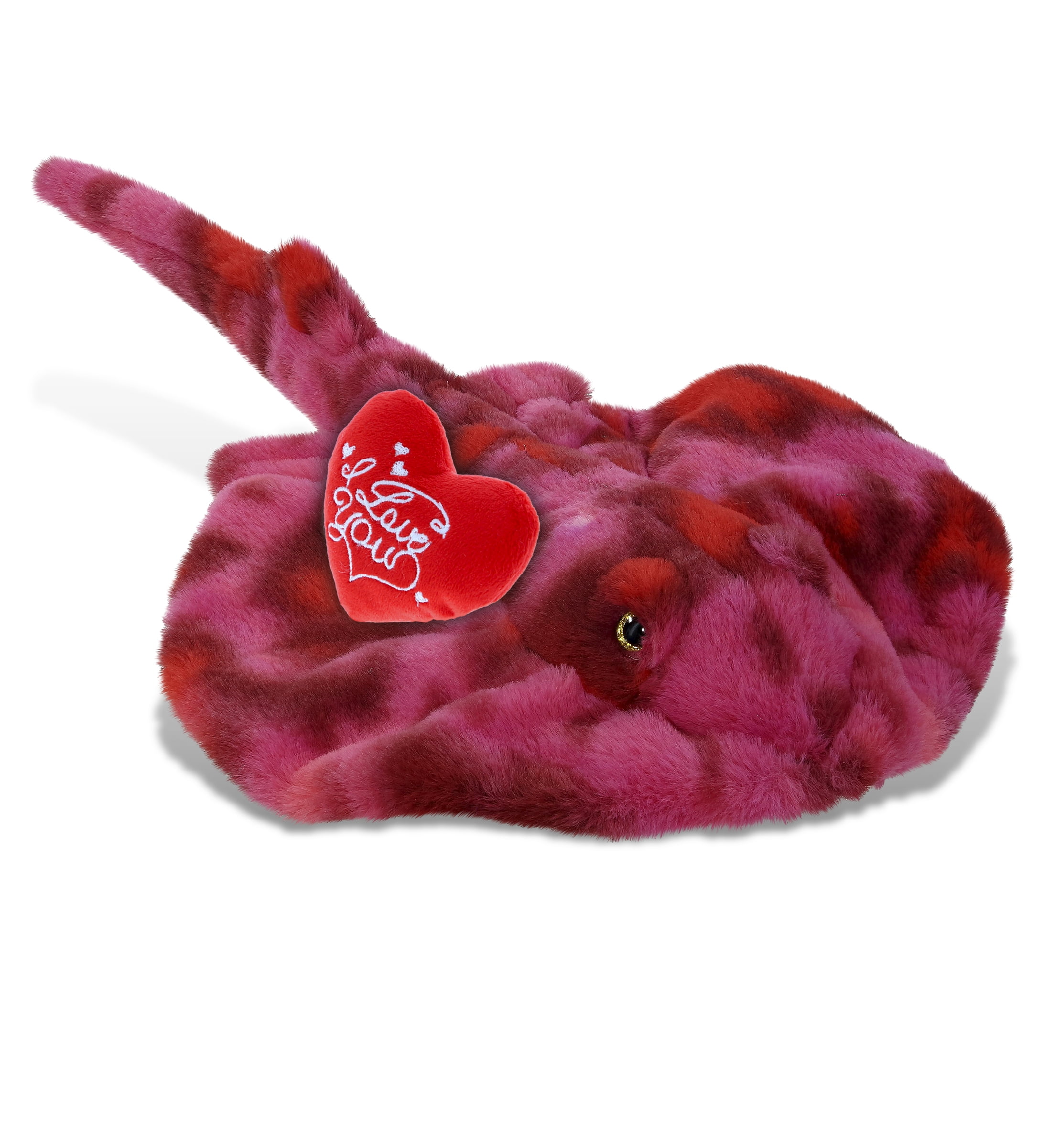 DolliBu I Love You Plush Super Soft Pink Tie-Dye Stingray - Cute ...