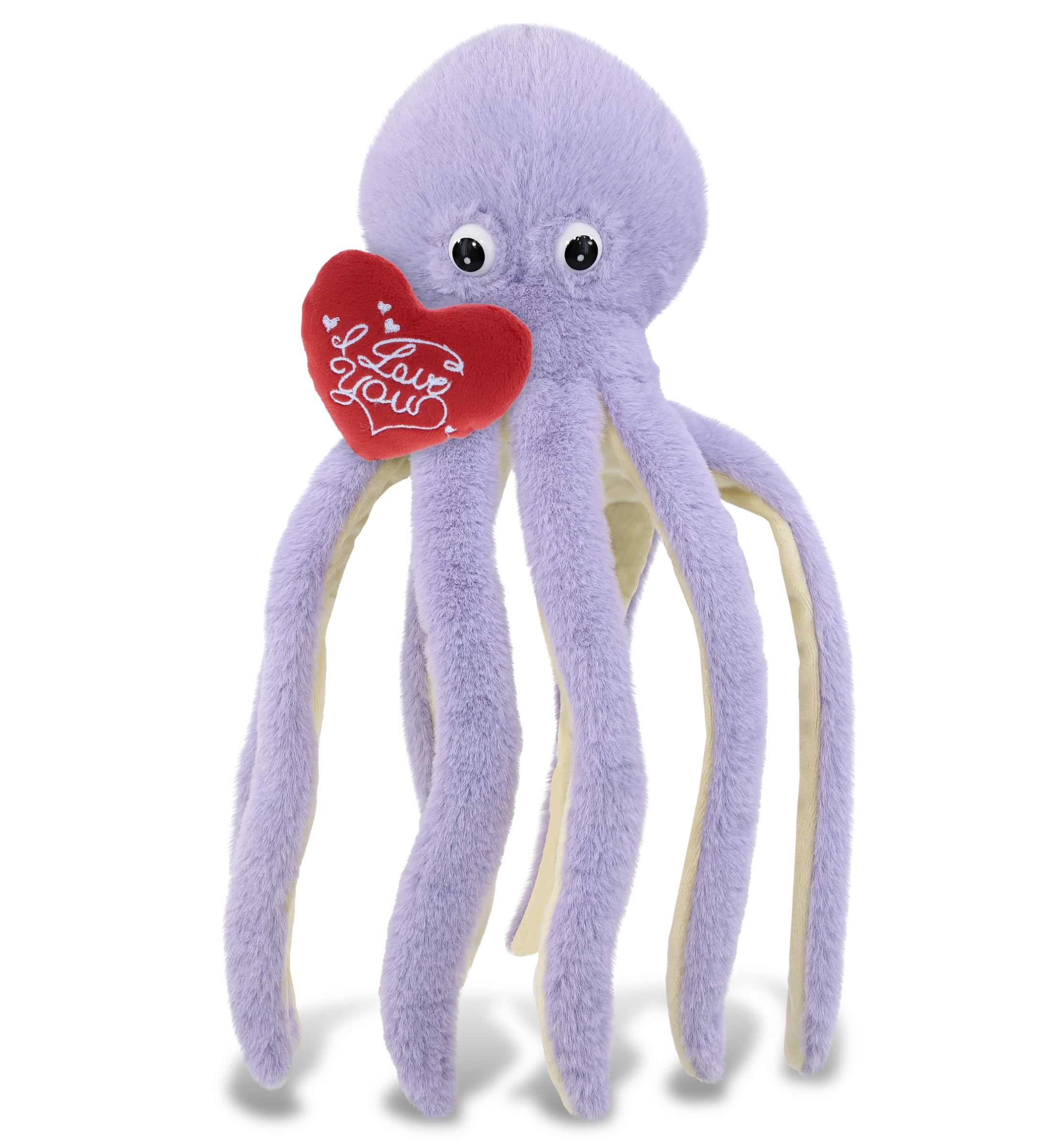DolliBu I Love You Plush Super Soft Purple Octopus - Cute Stuffed ...