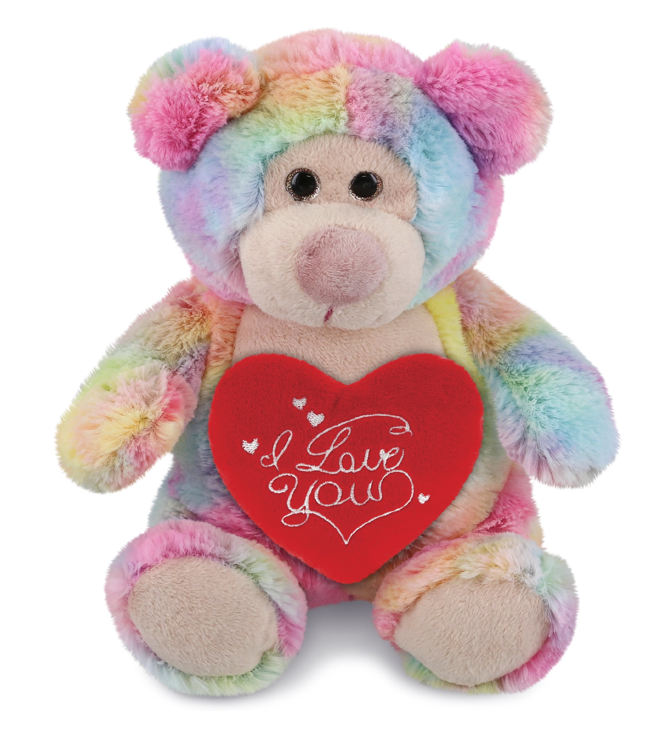 DolliBu I Love You Plush Super Soft Rainbow Bear - Cute Stuffed Animal ...