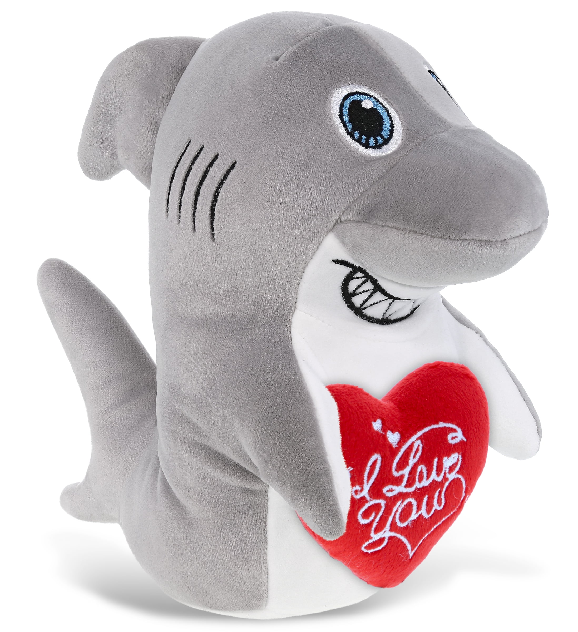 DolliBu I Love You Plush Super Soft Snug-Mooshies Standing Shark - Cute ...