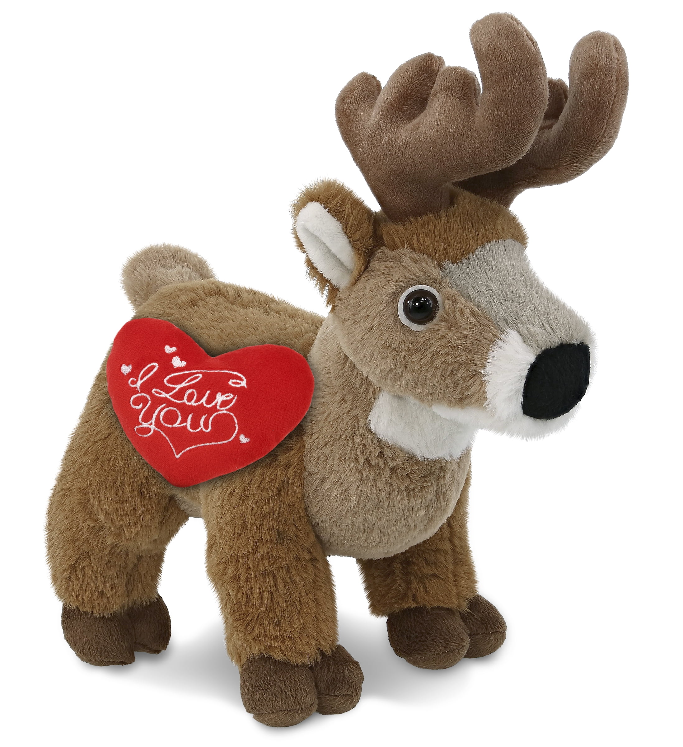 DolliBu I Love You Plush Super Soft Standing Deer - Cute Stuffed Animal ...