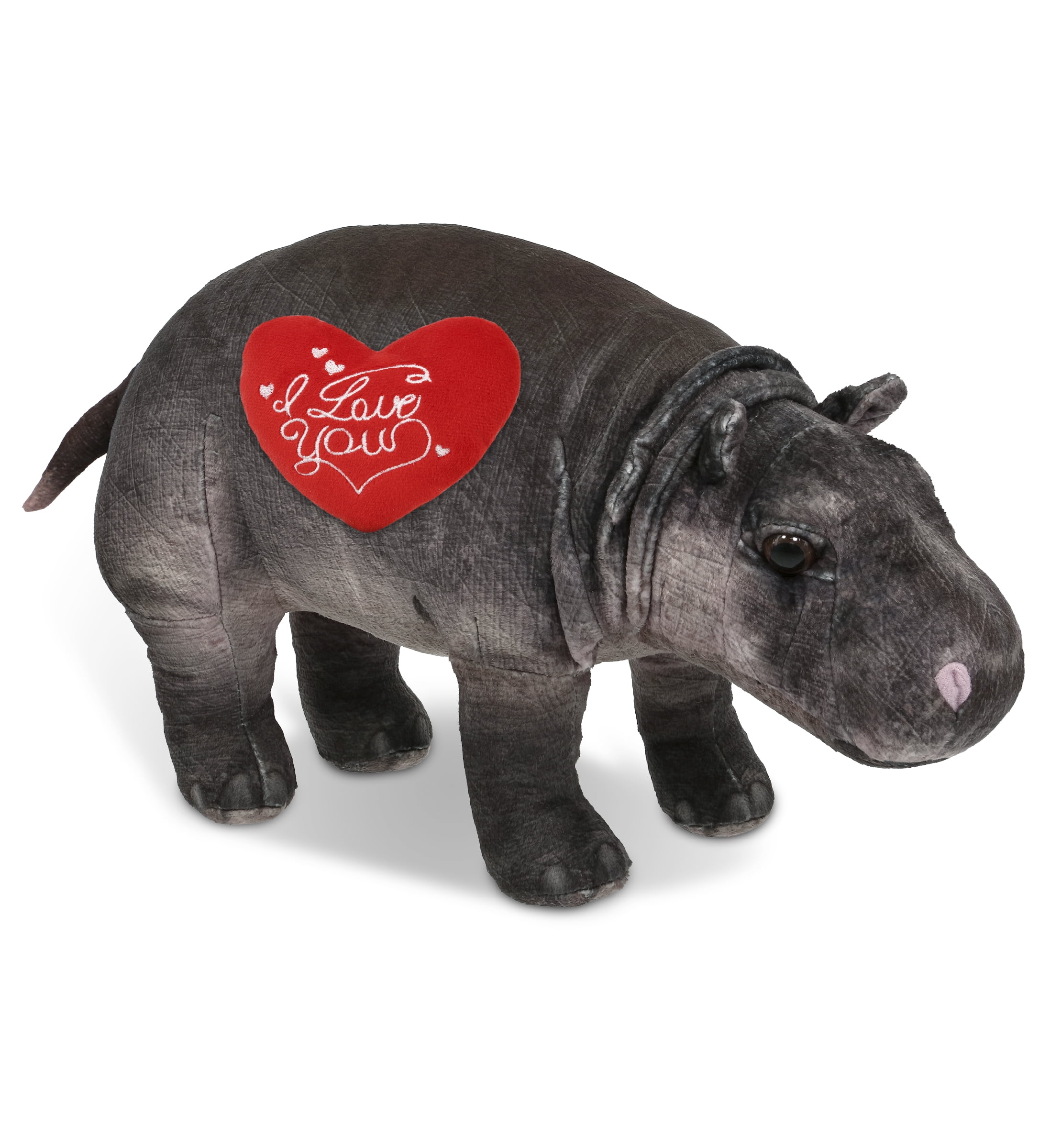 DolliBu I Love You Plush Wild Collection Hippo - Cute Stuffed Animal ...