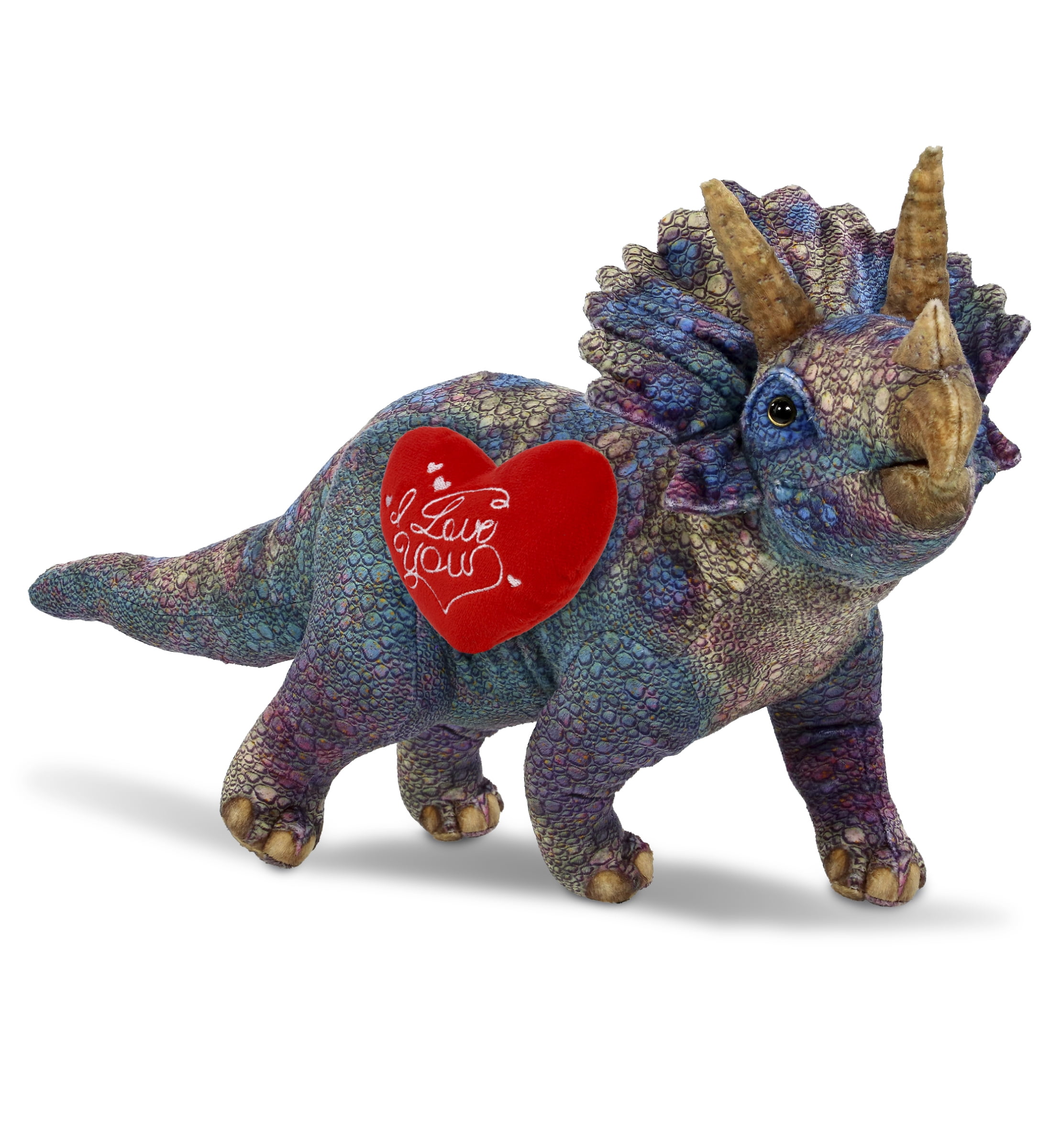 DolliBu I Love You Plush Wild Collection Triceratops Dinosaur - Cute ...