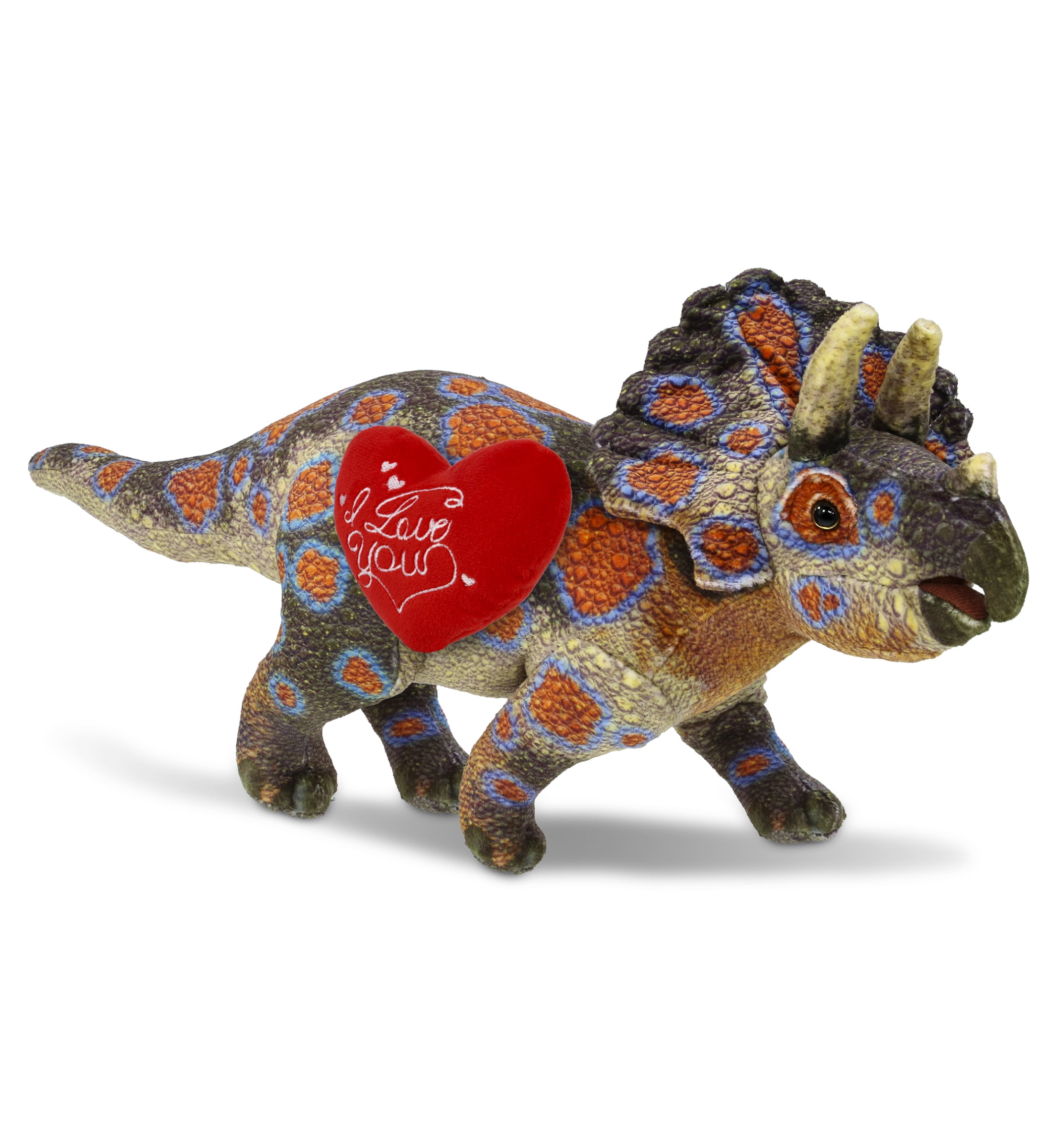 DolliBu I Love You Plush Wild Collection Triceratops Dinosaur - Cute ...