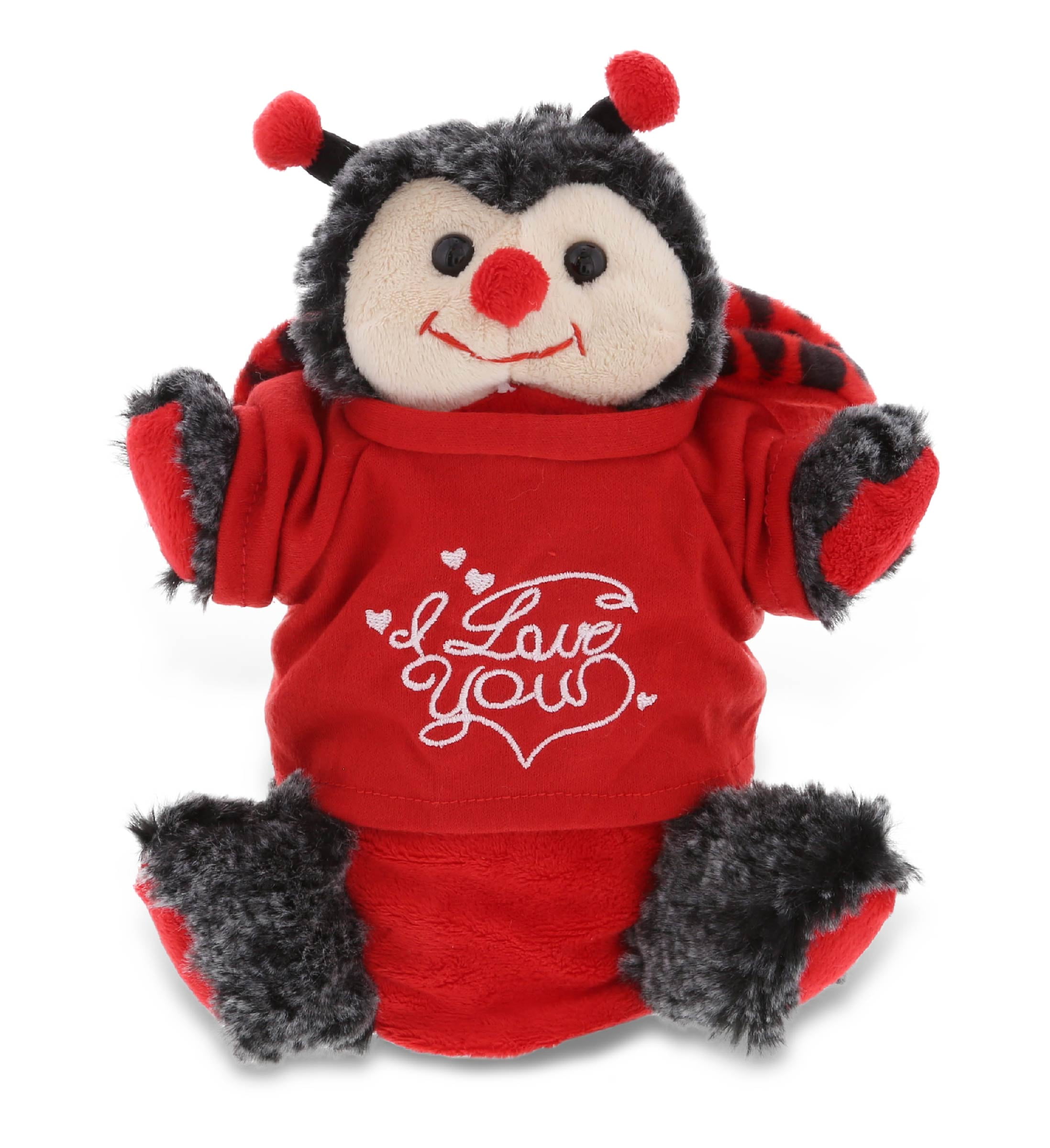 DolliBu I Love You Shirt Ladybug Plush Hand Puppet - 11 inches ...