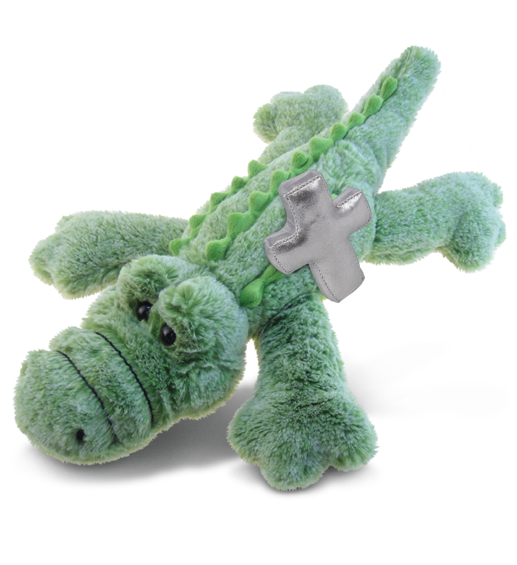 DolliBu Large Alligator Stuffed Animal with Silver Cross Plush ...