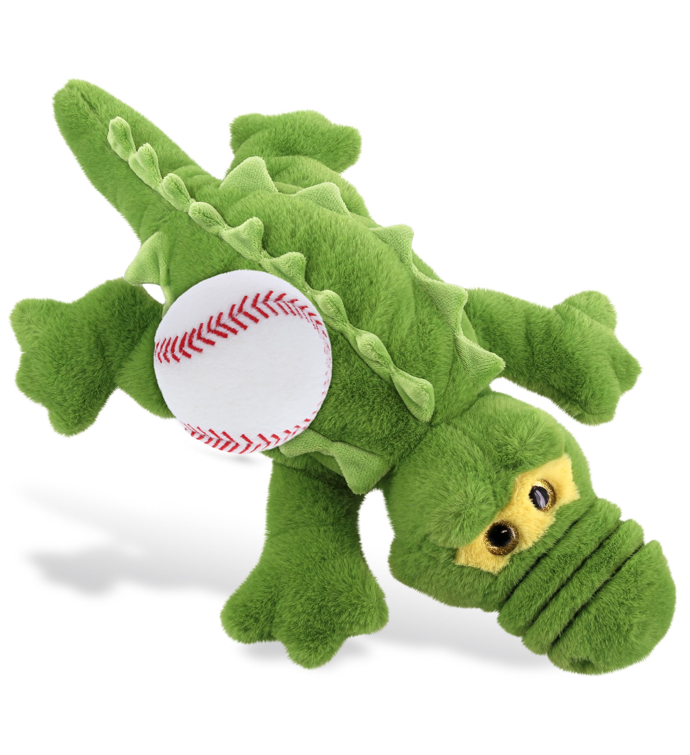 DolliBu Large Green Alligator Stuffed Animal with Baseball Plush - Soft ...