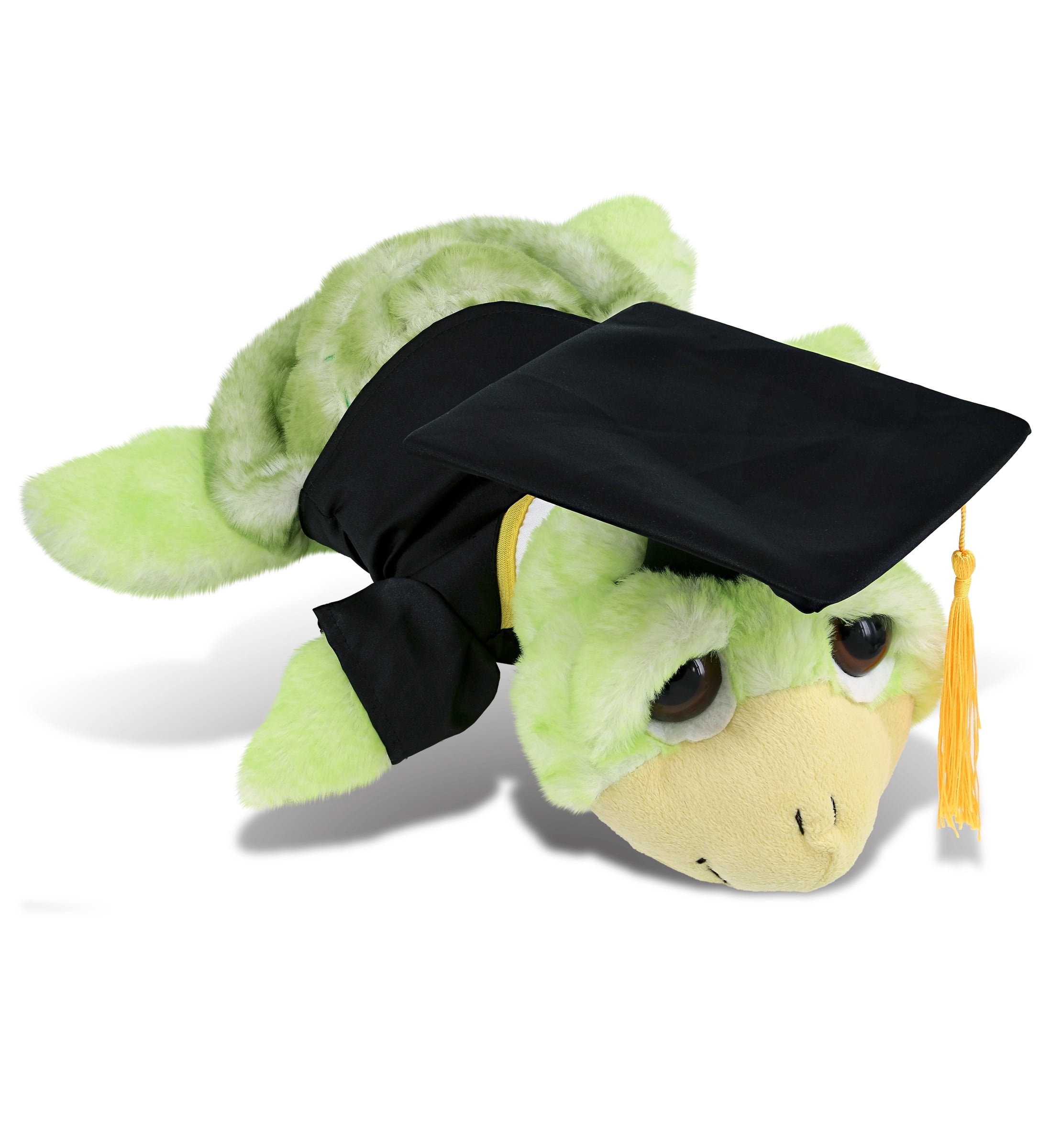 DolliBu Large Green Sea Turtle Graduation Plush Toy - Super Soft Sea ...