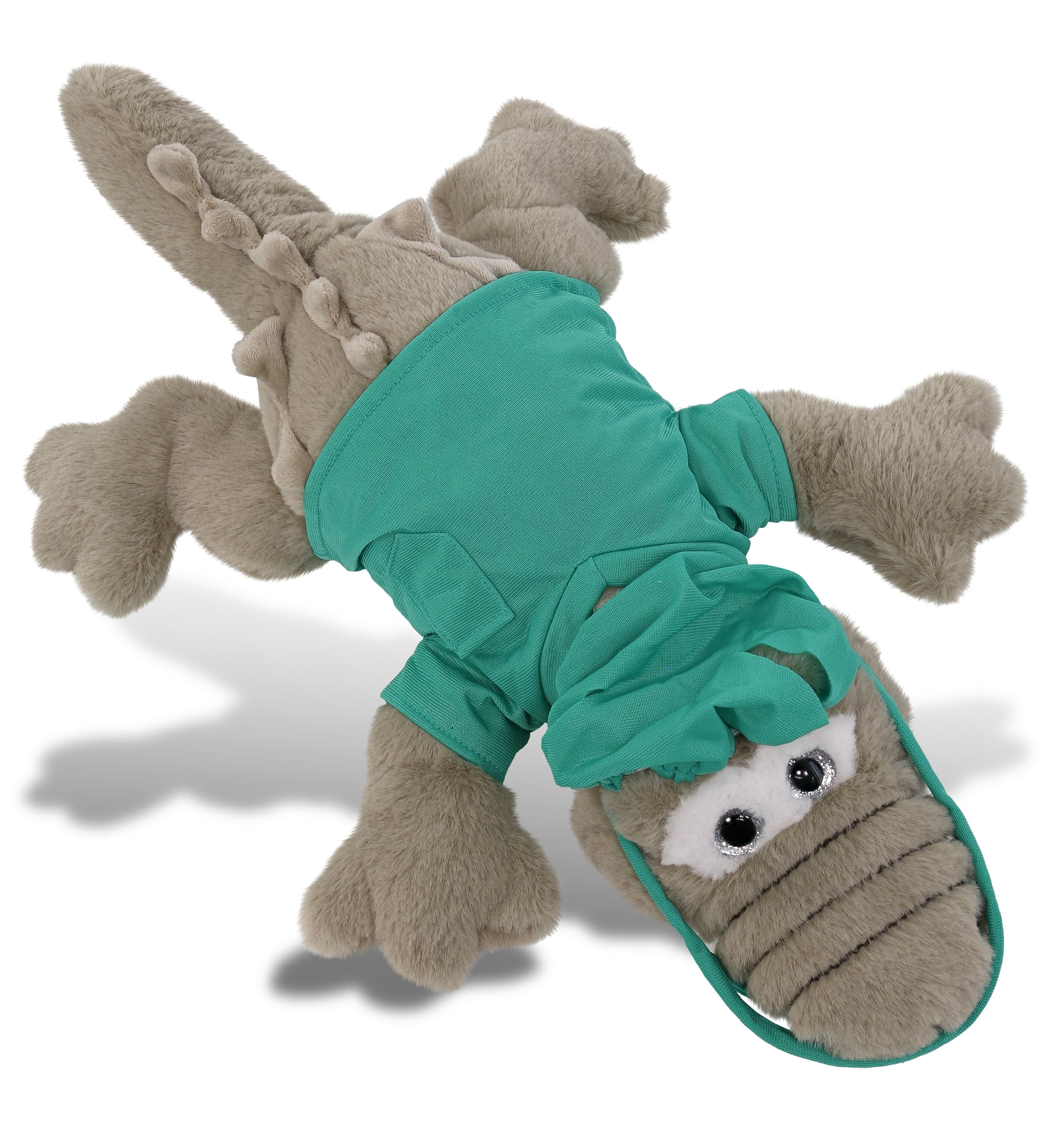 DolliBu Large Grey Alligator Doctor Plush Toy - Super Soft Alligator ...