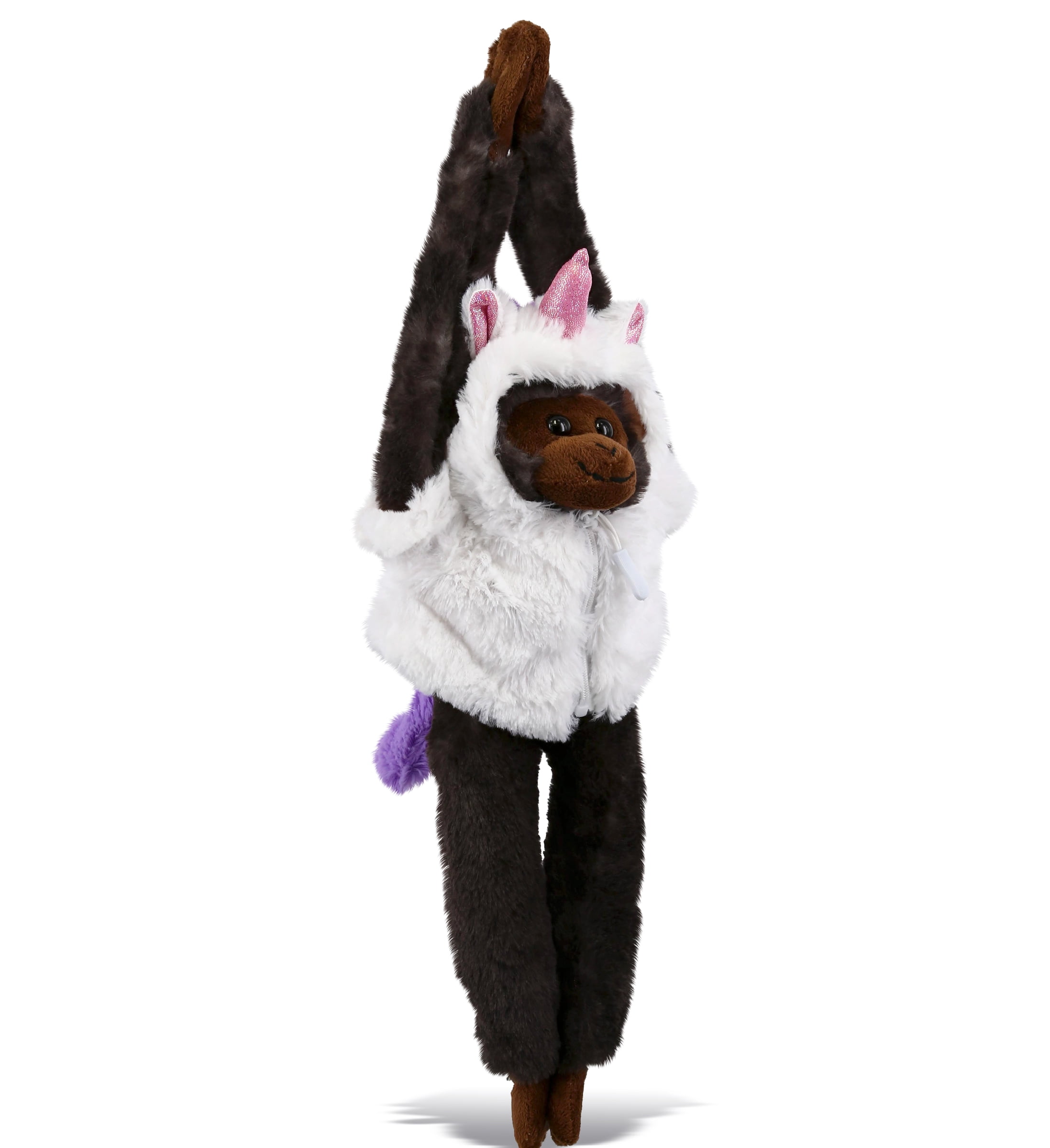 DolliBu Long Arm Black Capuchin Monkey Unicorn Plush Stuffed Animal Toy ...
