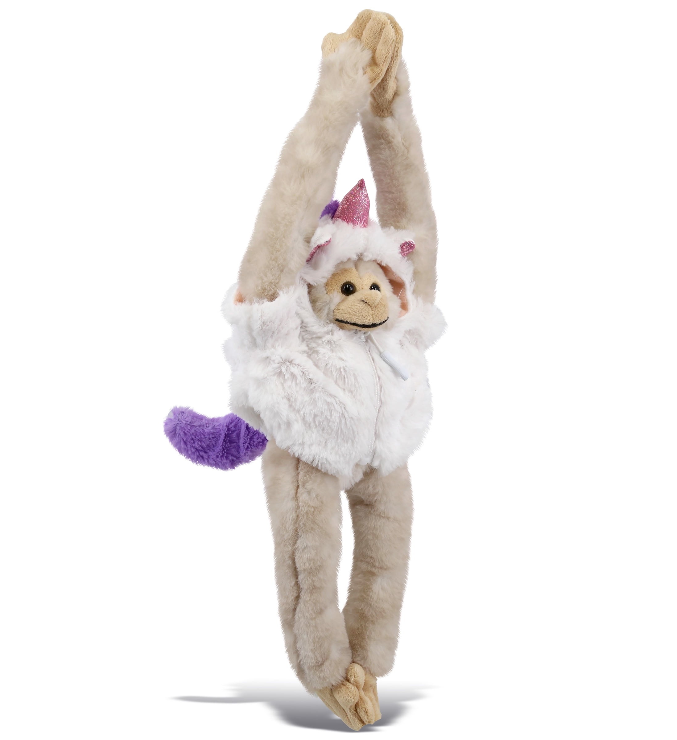 DolliBu Long Arm White Hanging Squirrel Monkey Unicorn Plush Stuffed ...