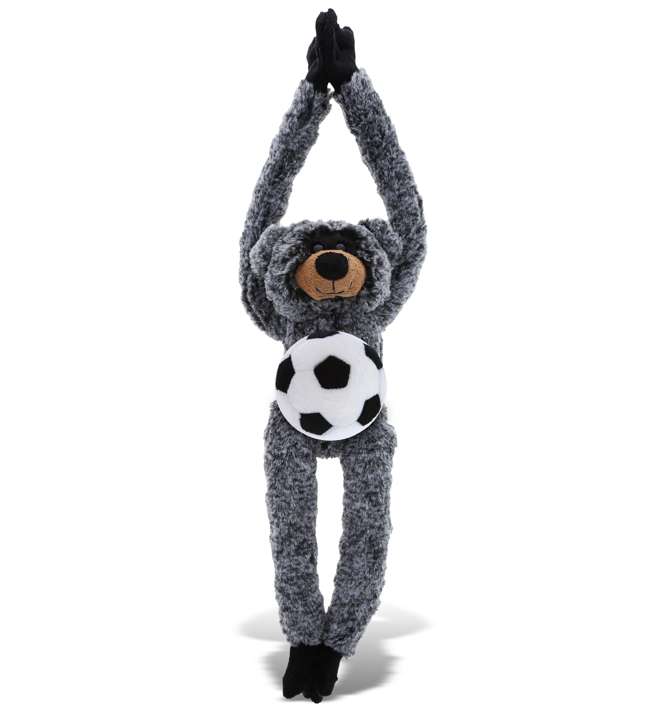 DolliBu Long Arms Black Bear Stuffed Animal with Soccer Ball Plush ...