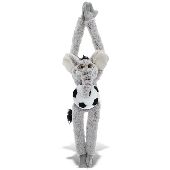 DolliBu Long Arms Elephant Stuffed Animal with Soccer Ball Plush - Soft ...