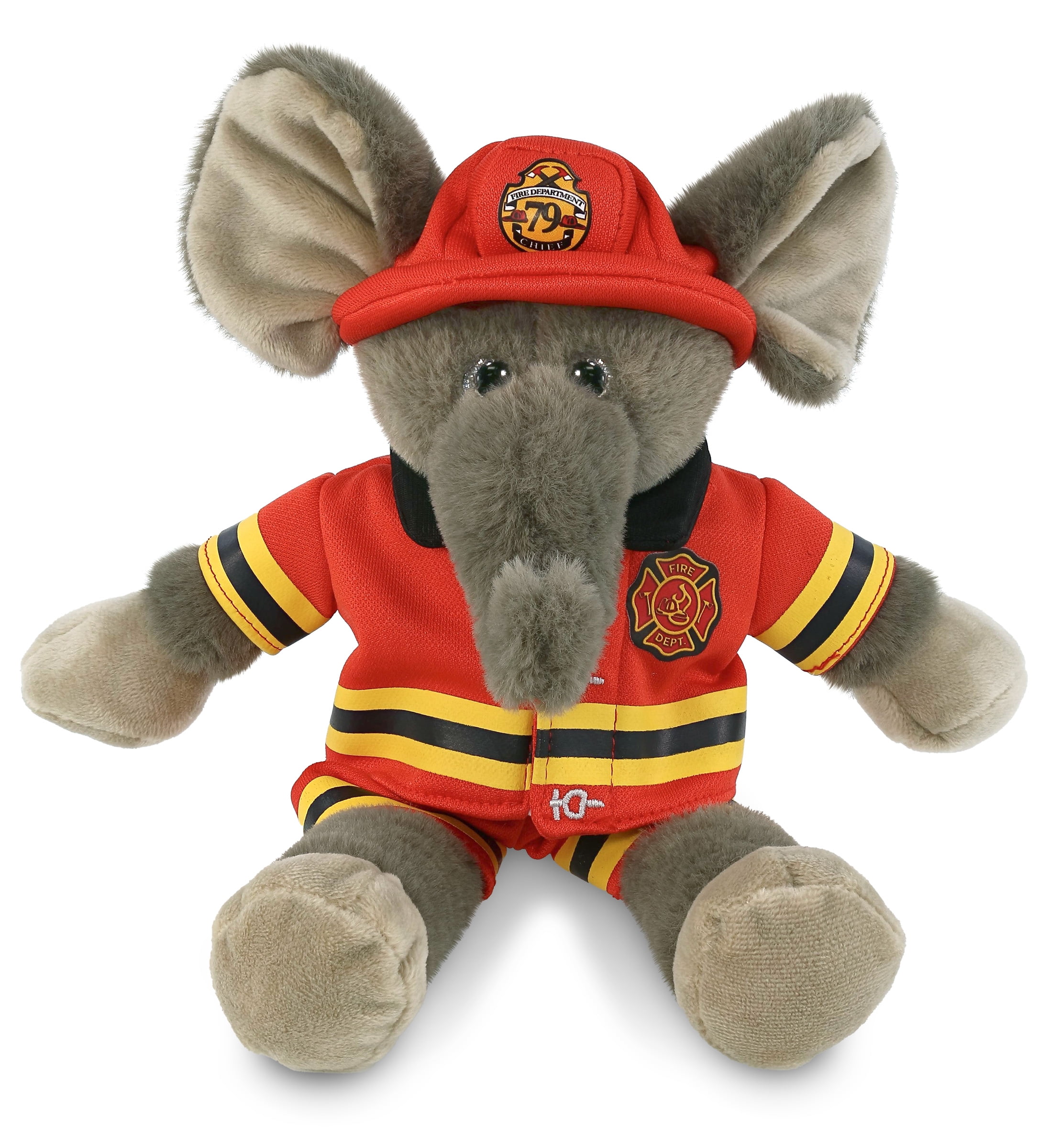 DolliBu Long Leg Elephant Firefighter Stuffed Animal - Elephant Fireman ...