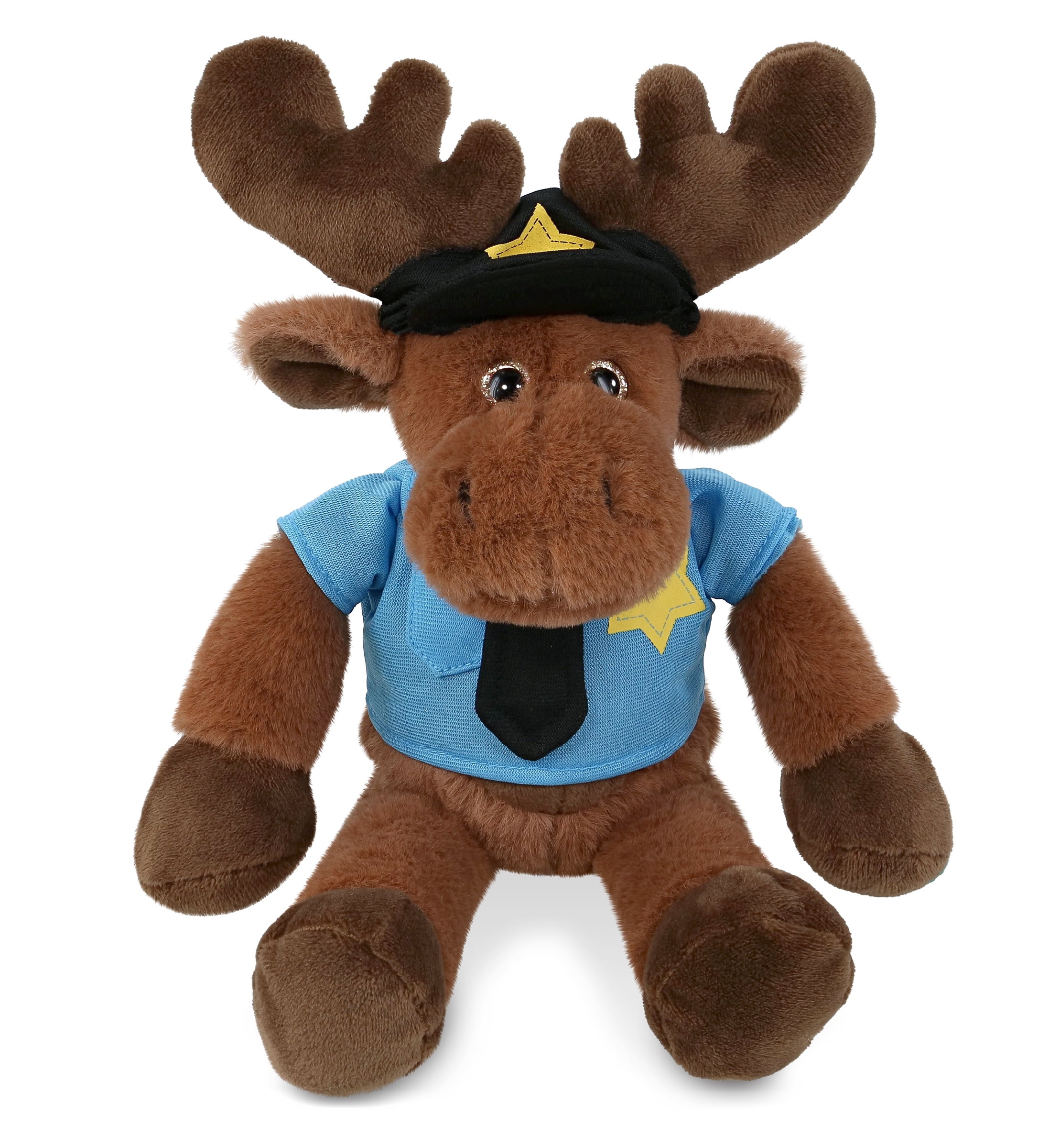 DolliBu Long Leg Moose Police Officer Plush Toy – Super Soft Moose Cop ...