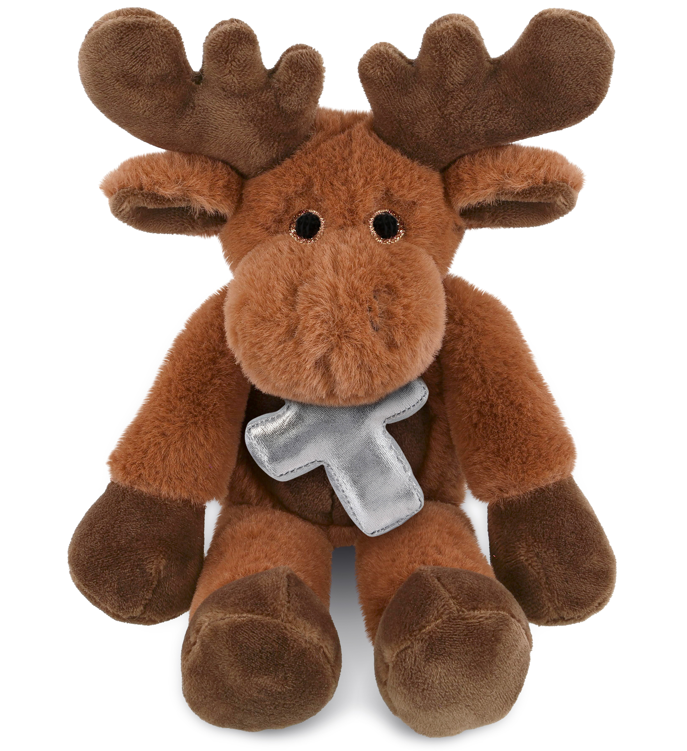 DolliBu Long Leg Moose Stuffed Animal with Silver Cross Plush ...