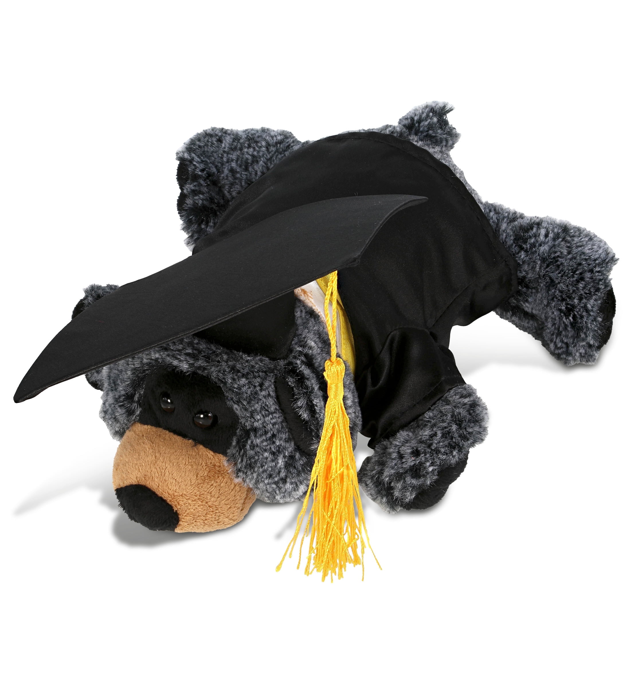 DolliBu Lying Black Bear Graduation Plush Toy - Super Soft Graduation ...