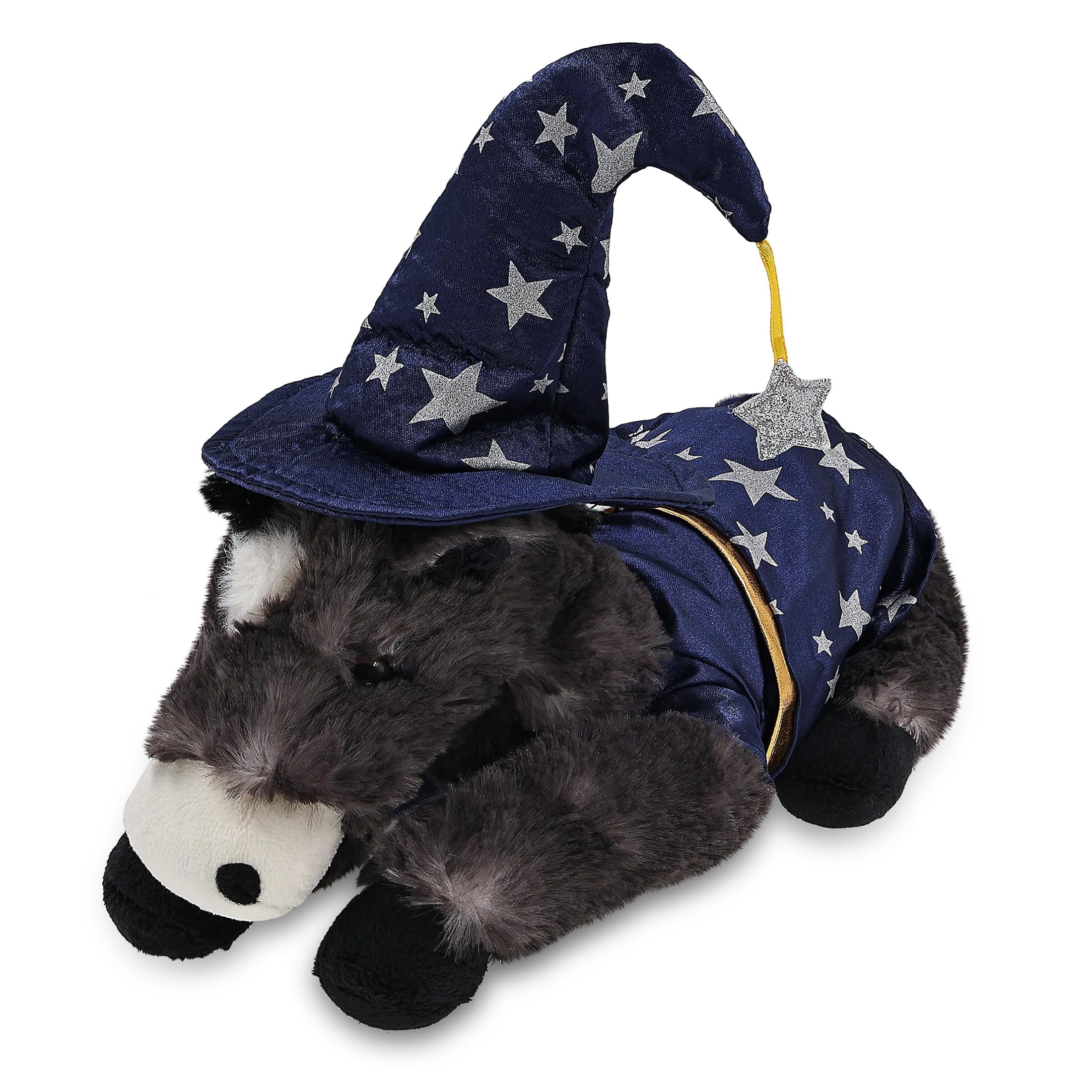 DolliBu Lying Black Horse Stuffed Animal with Wizard Costume - Cute ...