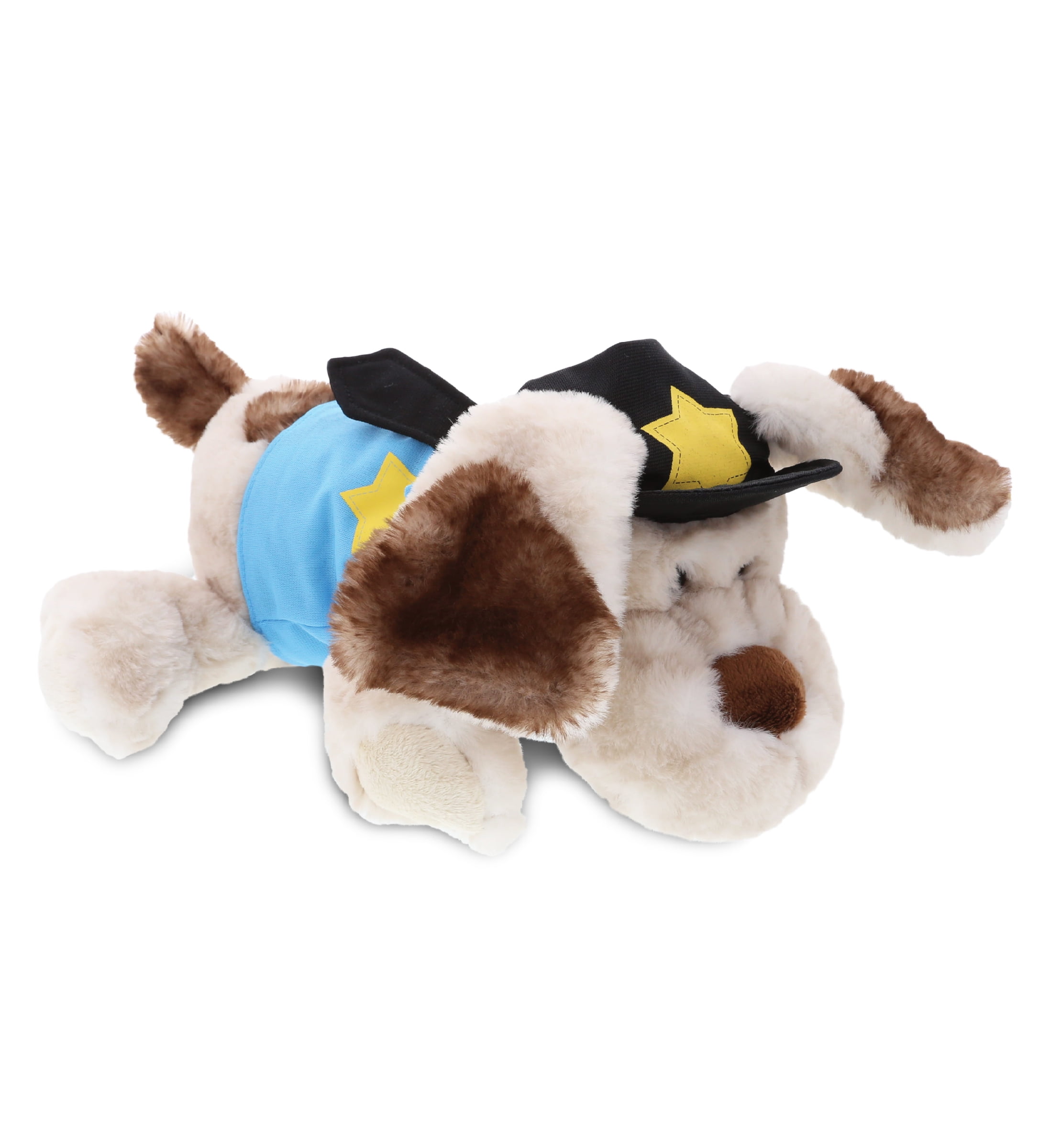 DolliBu Lying Dog Police Officer Plush Toy - Super Soft Dog Cop Stuffed ...