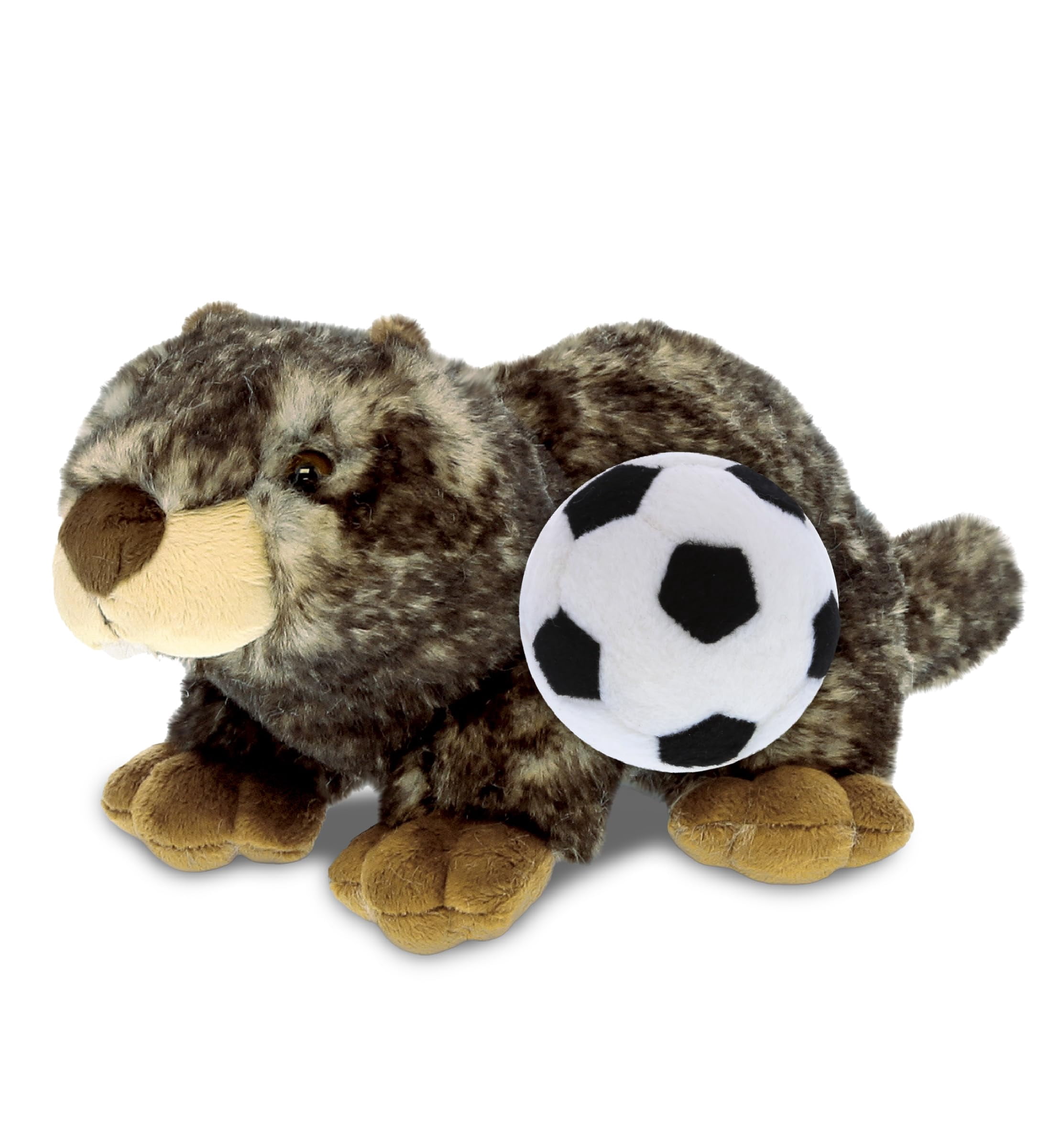 DolliBu Lying Marmot Stuffed Animal with Soccer Ball Plush - Soft ...