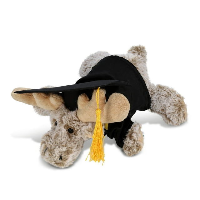 DolliBu Lying Moose Graduation Plush Toy - Super Soft Graduation ...
