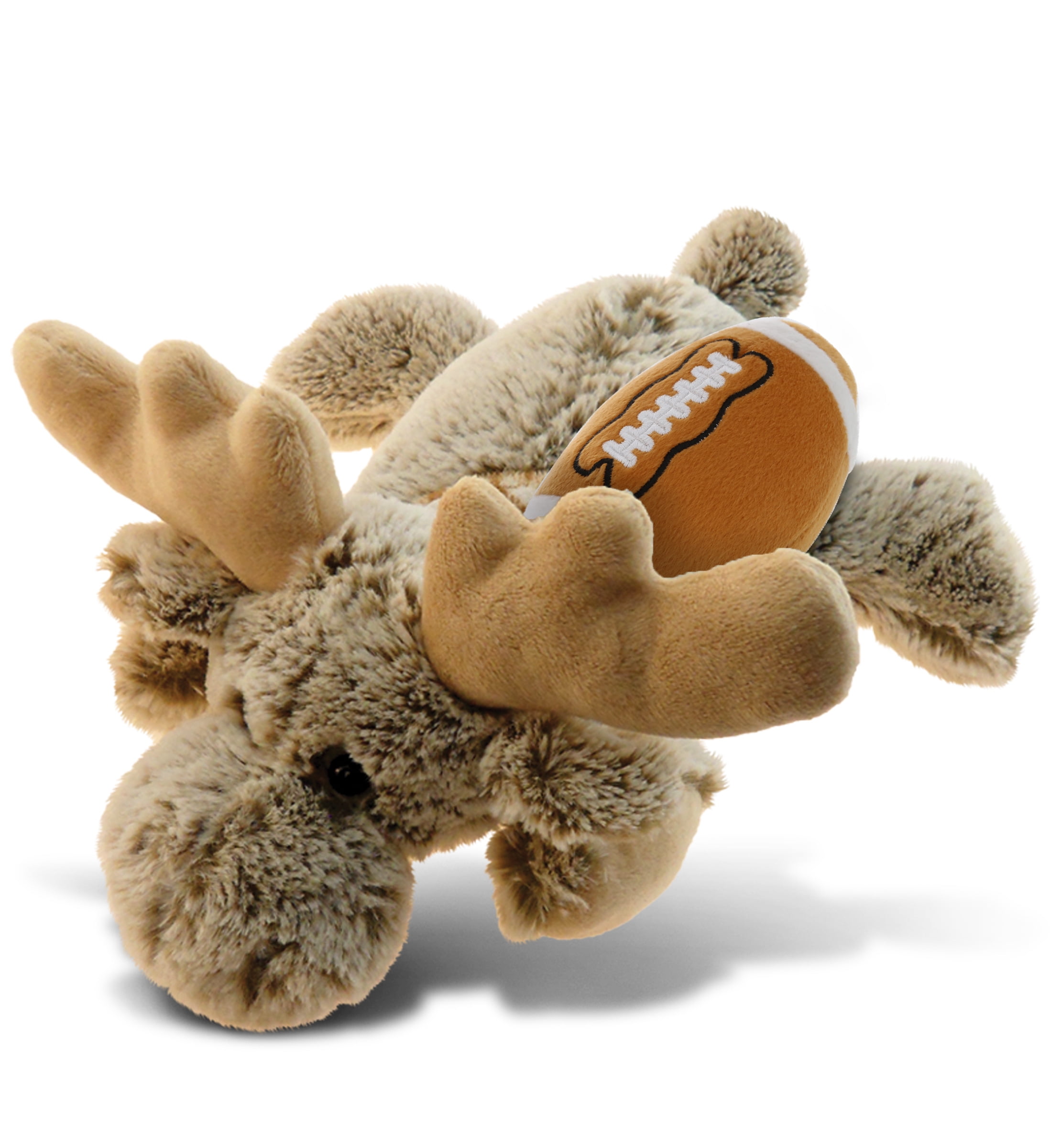 DolliBu Lying Moose Stuffed Animal with Football Plush - Soft Huggable ...