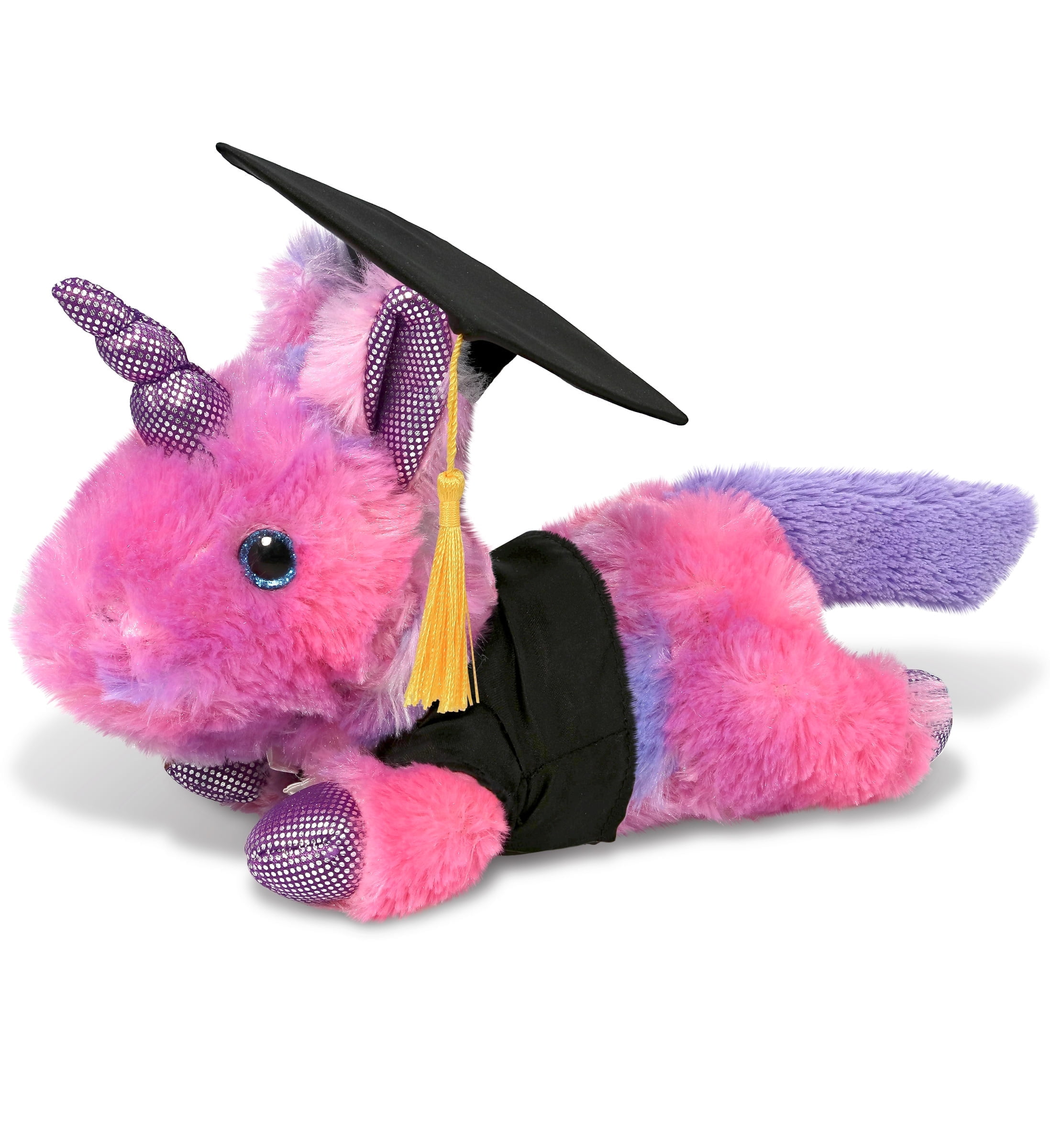 DolliBu Monday Pink Unicorn Graduation Plush Toy - Cotton Candy Plush ...