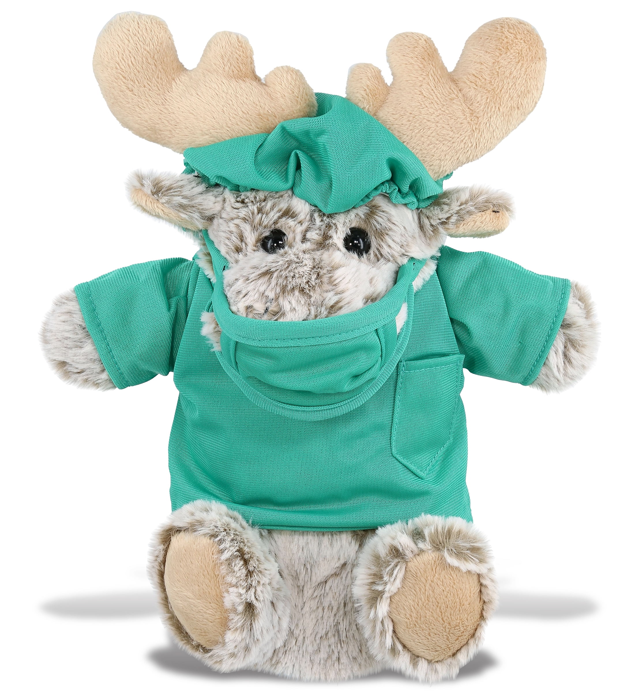 DolliBu Moose Doctor Plush Hand Puppet Toy - Super Soft Moose Doctor ...