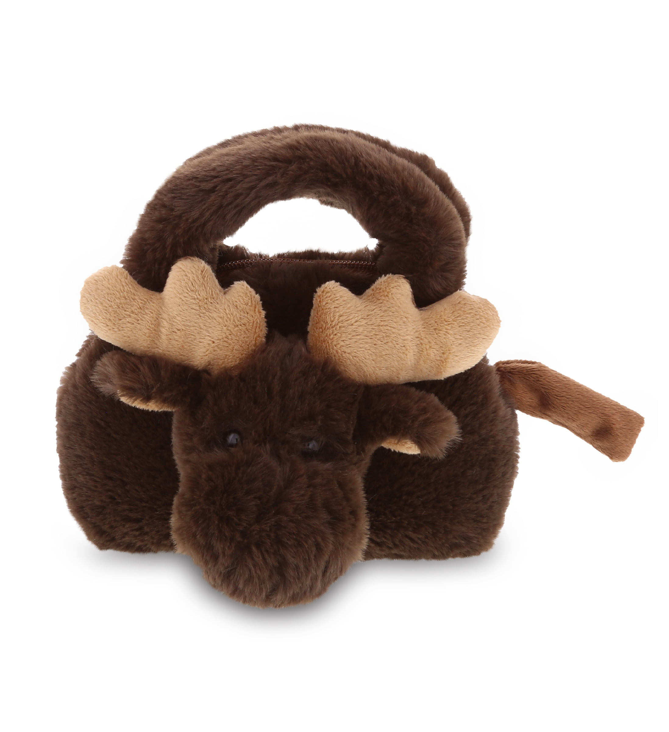 DolliBu Moose Plush Handbag - Super Soft Plush Stuffed Animal Purse for ...