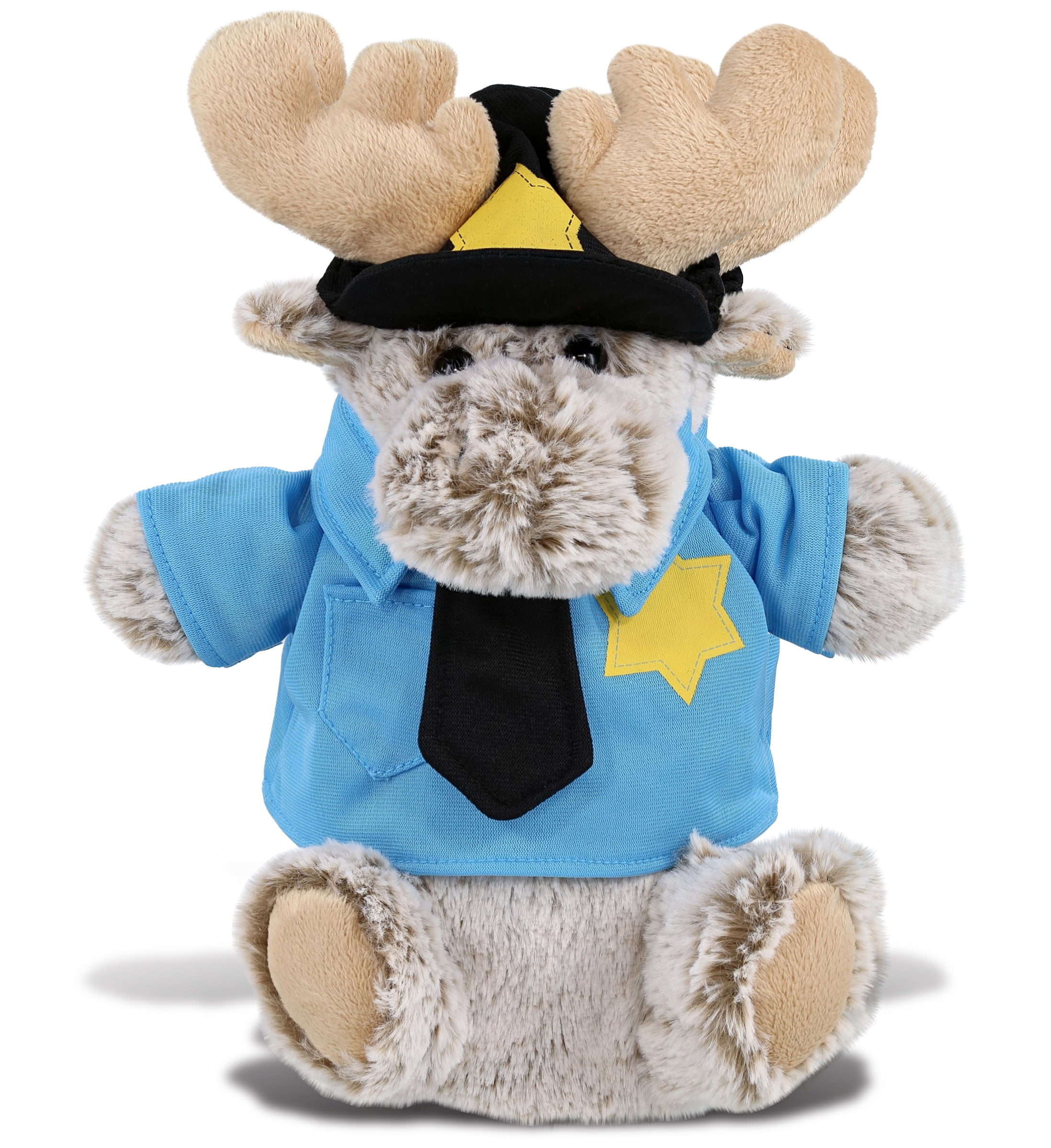 DolliBu Moose Police Officer Super Soft Hand Puppet Plush Toy - Soft ...