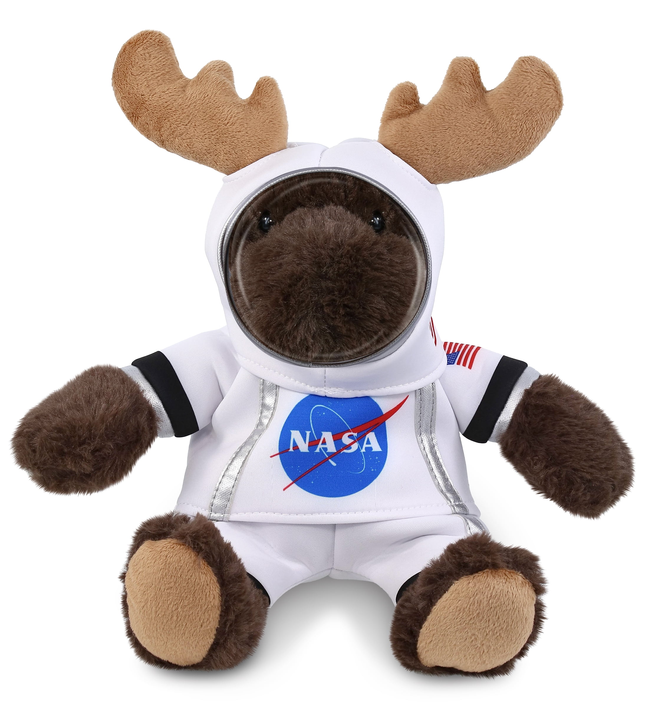 DolliBu Moose with Red Plaid Hoodie Astronaut Plush Toy - Super Soft ...