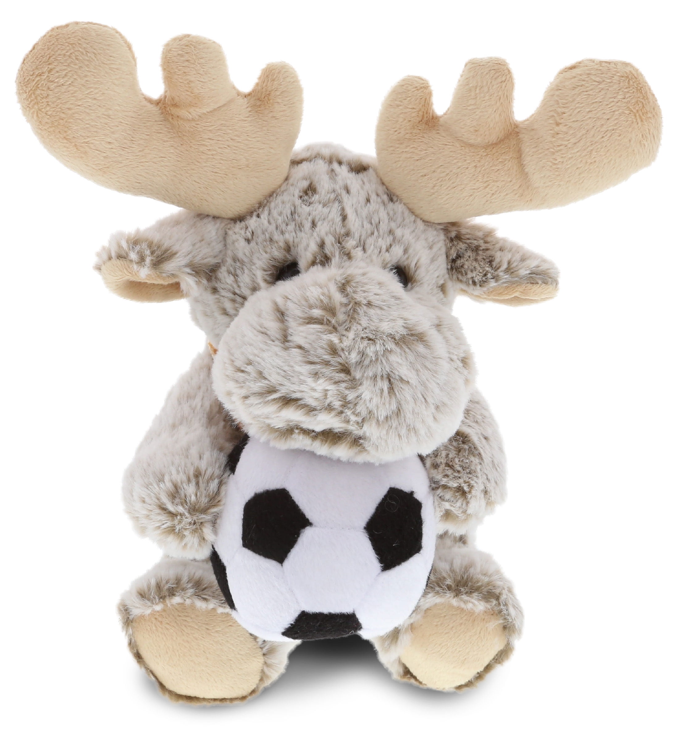 DolliBu Moose Stuffed Animal with Soccer Ball Plush - Soft Plush ...