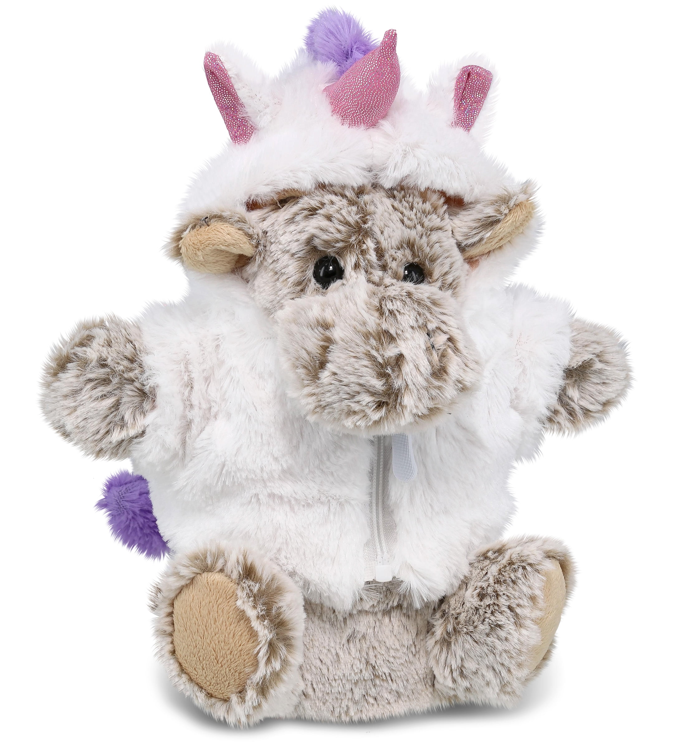 DolliBu Moose Unicorn Plush Stuffed Animal Hand Puppet Toy - Super Soft ...