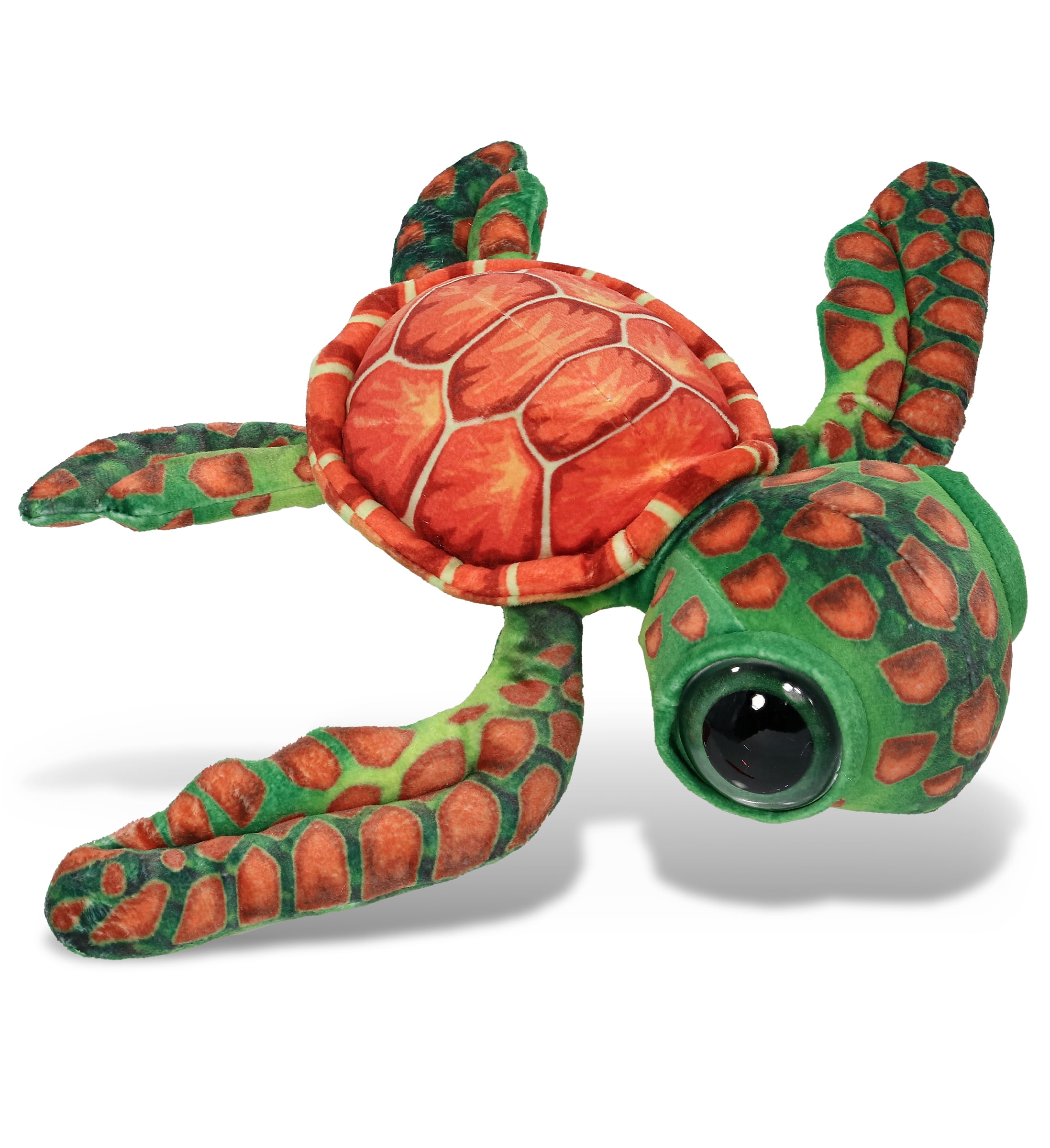 DolliBu Orange Sea Turtle Super Soft Stuffed Animal, Cute Realistic ...